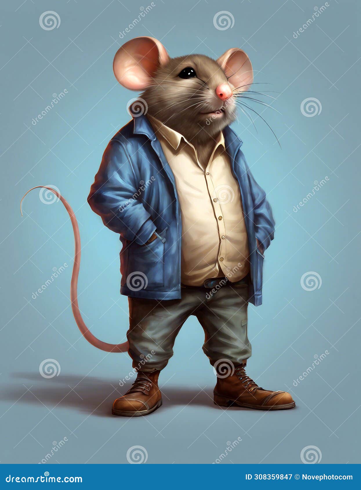 Mouse Wearing Clothes. Scientist Mouse. the Mouse is Dressed in Pants ...