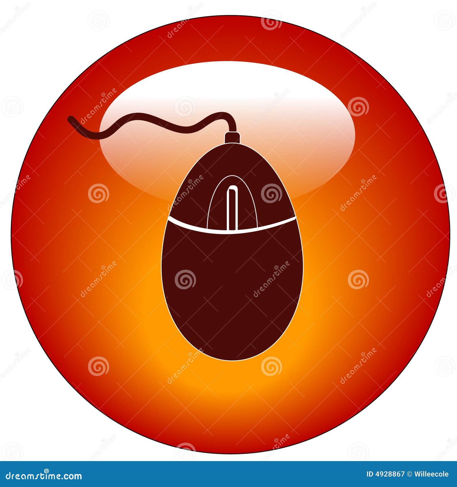 Mouse web button or icon stock vector. Illustration of computer - 4928867