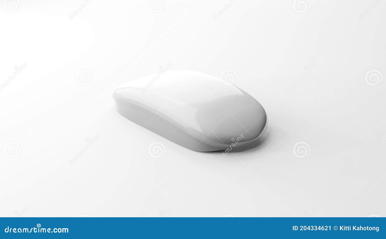 Mouse Wireless Computer 3D Render Isolated Stock Illustration ...