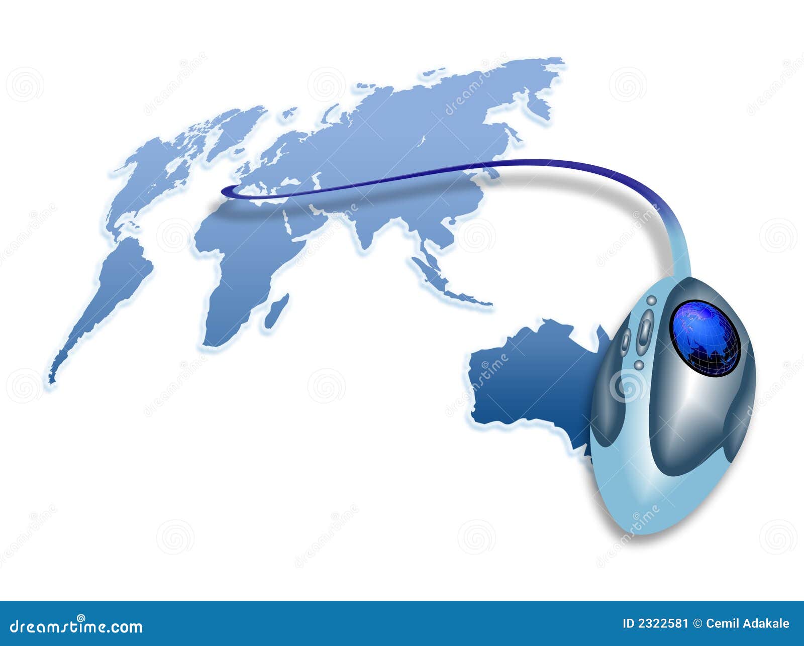 MOUSE of WORLD stock illustration. Illustration of computer - 2322581