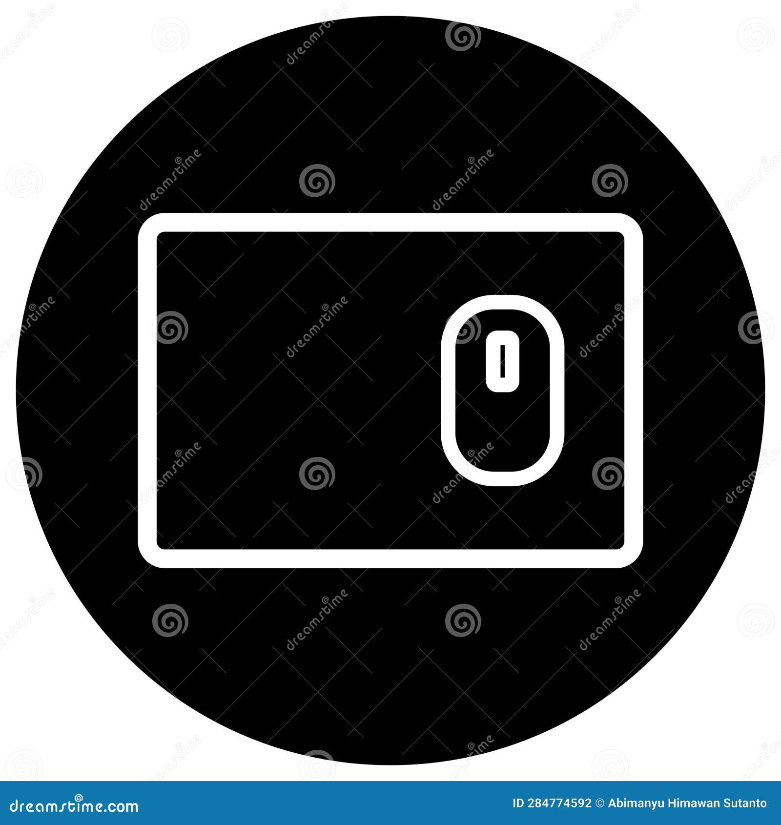 Mousepad icon vector stock vector. Illustration of technology - 284774592