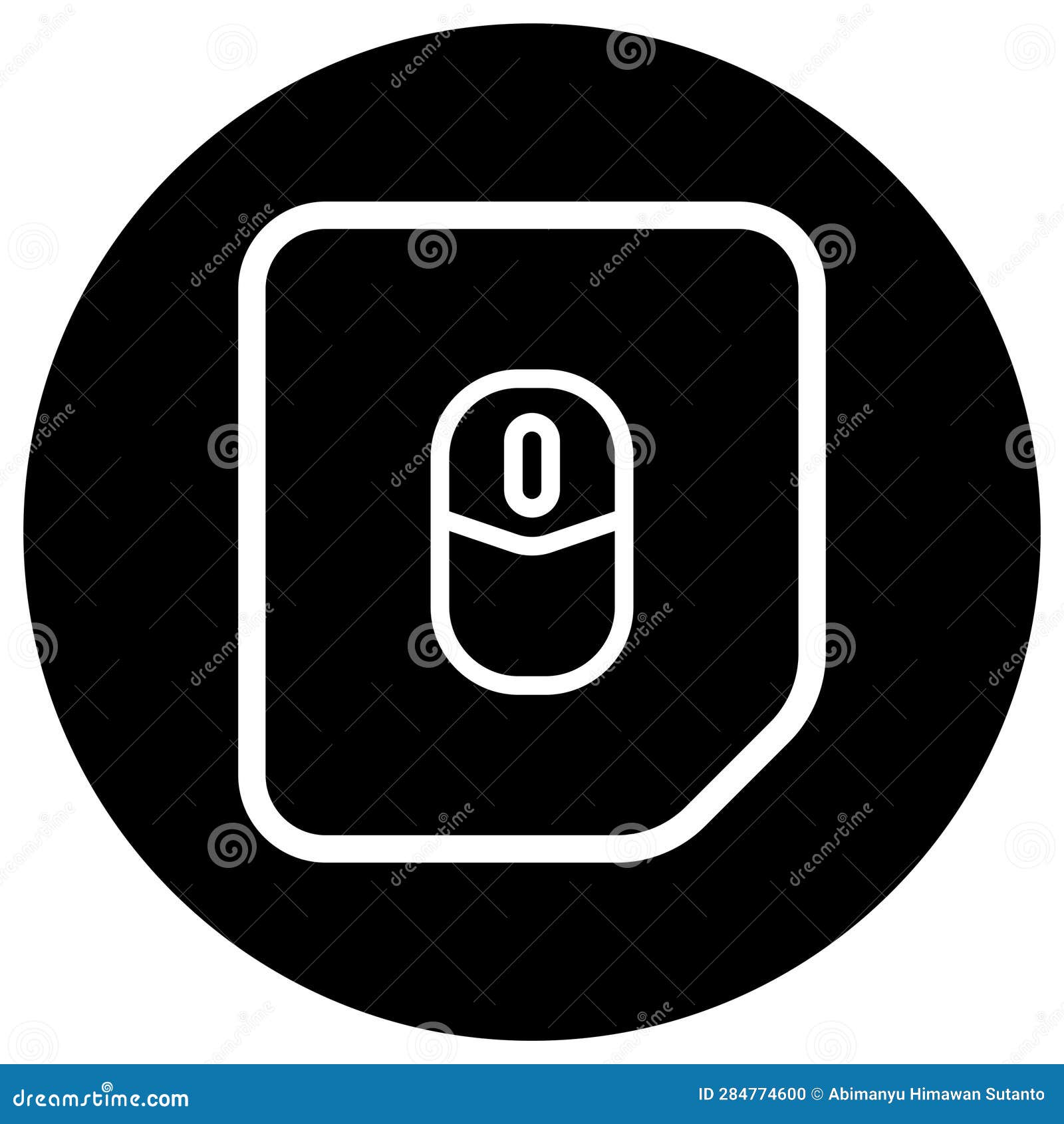 Mousepad icon vector stock vector. Illustration of round - 284774600