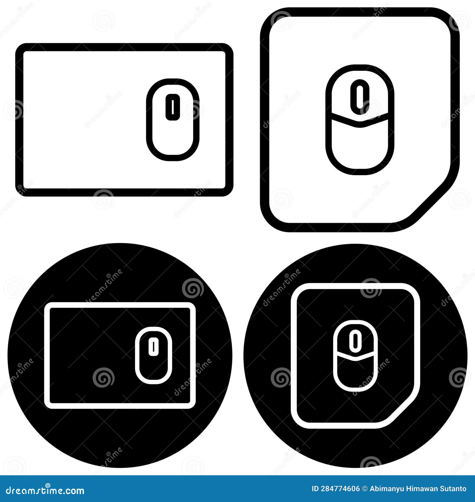 Mousepad icon vector stock vector. Illustration of technology - 284774606
