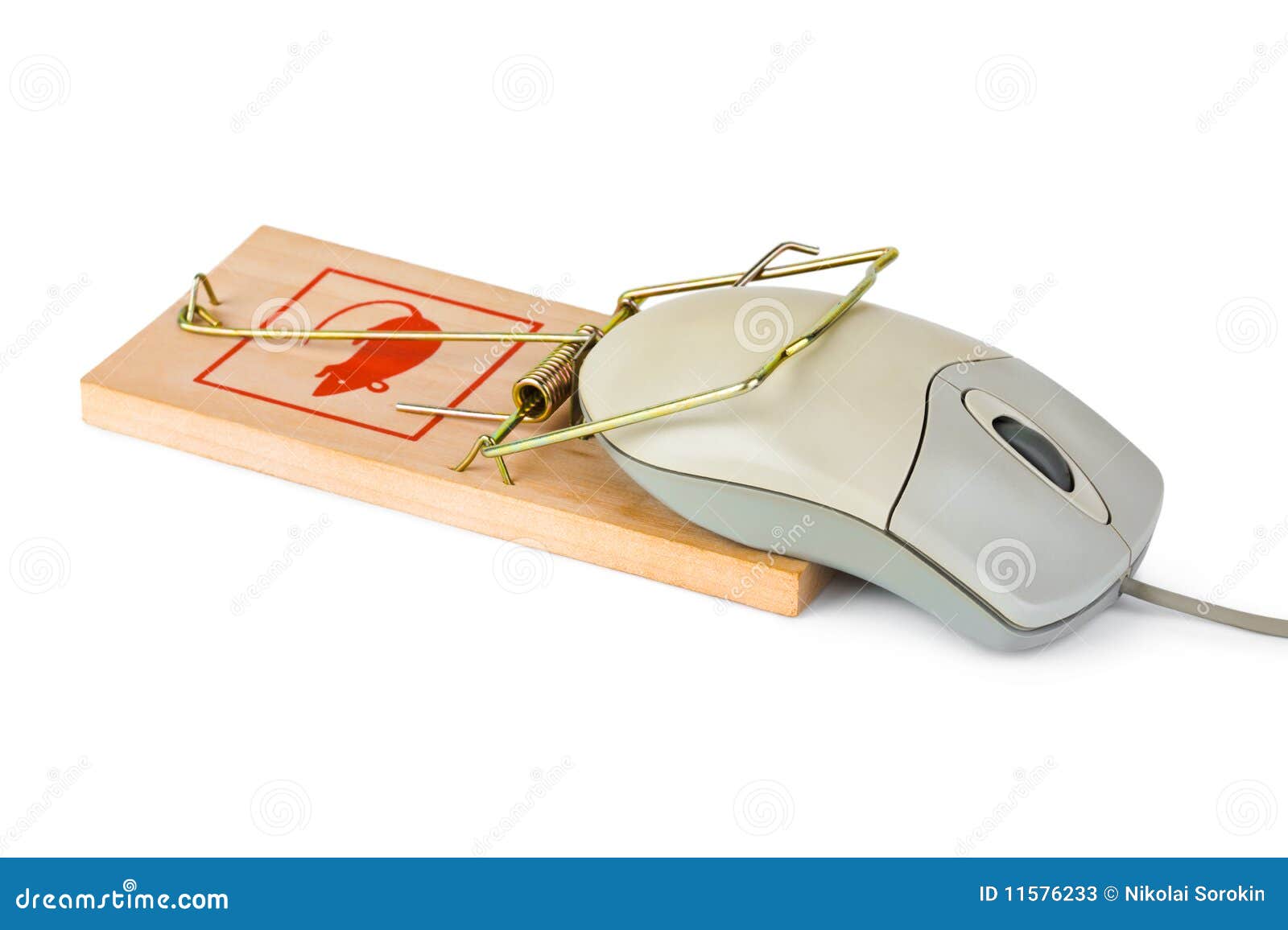 Mousetrap And Computer Mouse Stock Image - Image of isolated ...