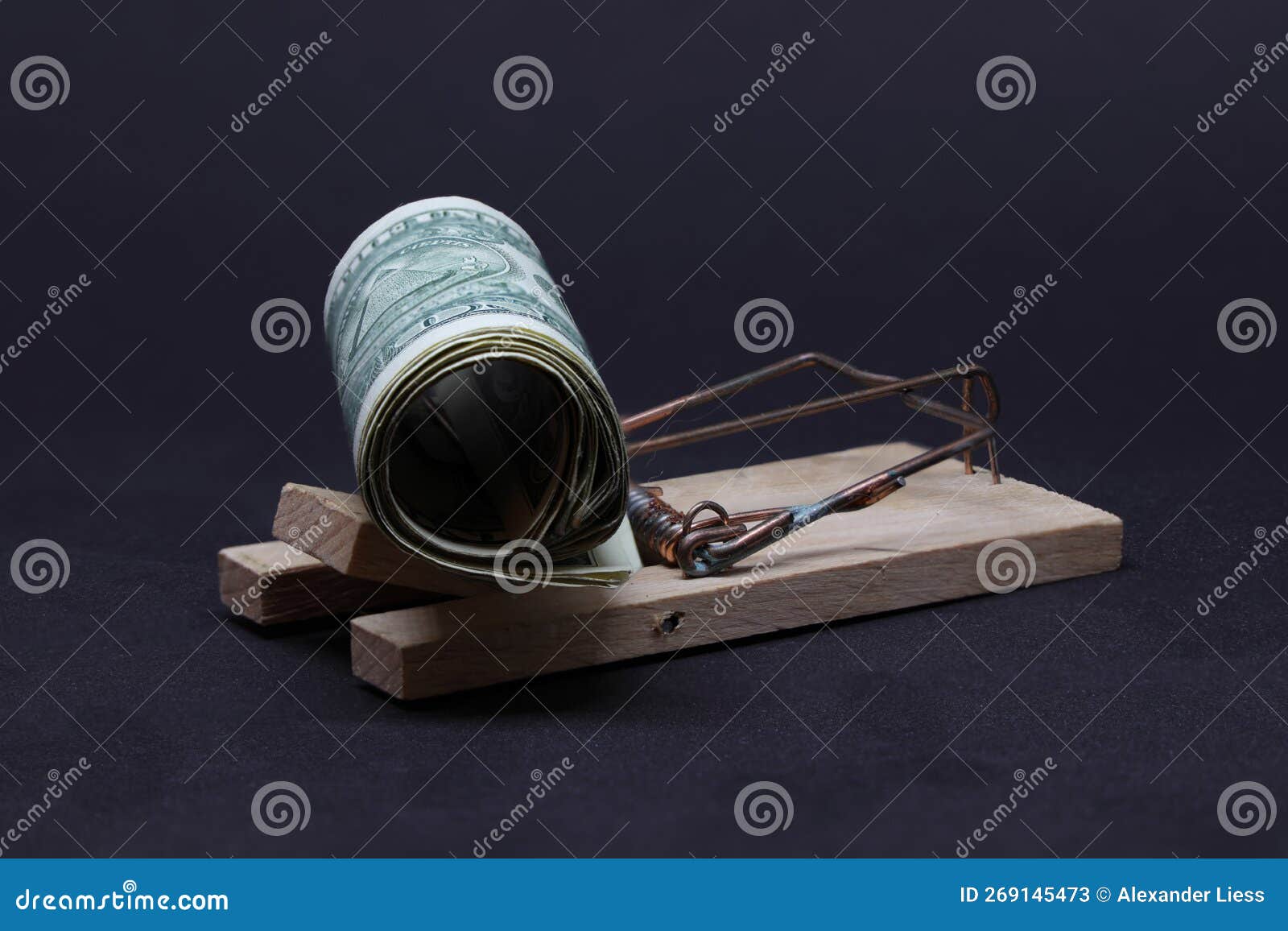 Mouse Trap with a Money Bait Stock Image - Image of dollar, banknote ...