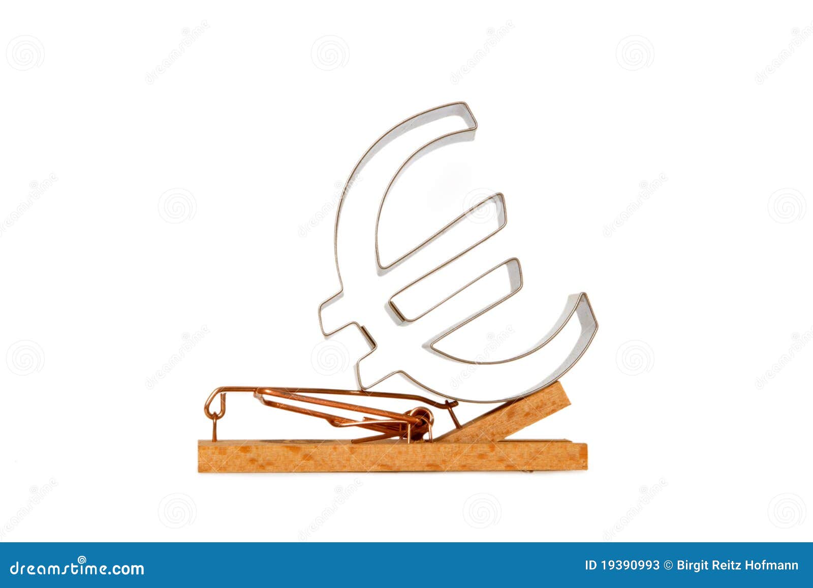 Mousetrap with euro symbol stock image. Image of abstract - 19390993