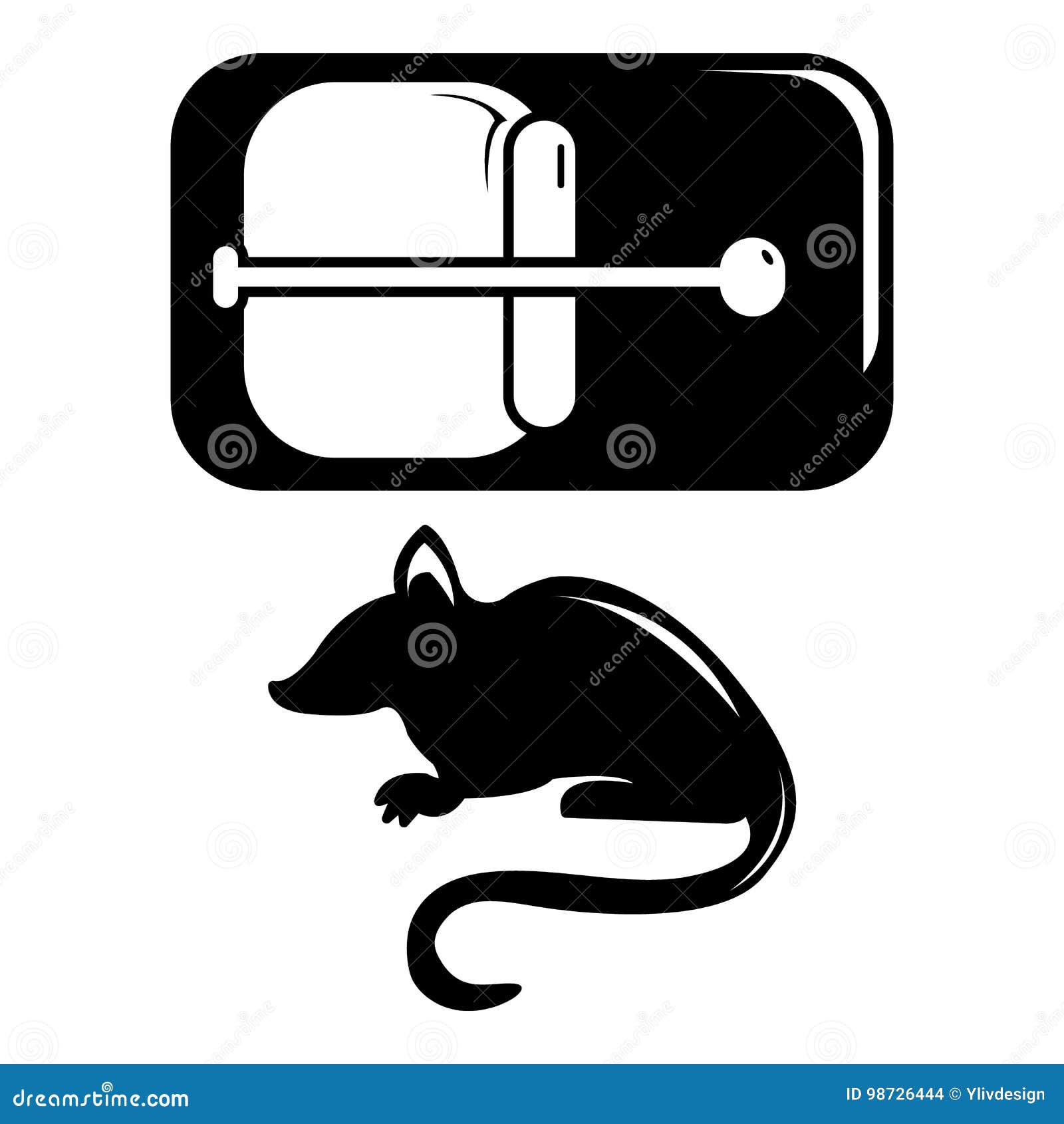 Mousetrap Icon, Simple Black Style Stock Vector - Illustration of ...