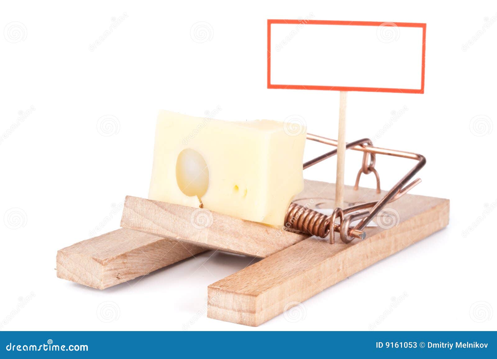 Mousetrap with signboard stock image. Image of concept - 9161053