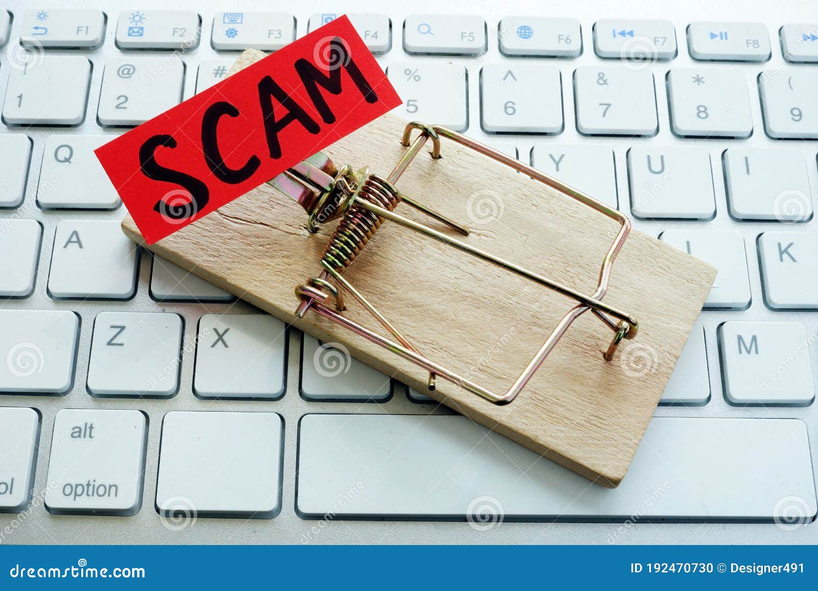 Mousetrap and Word Scam on the Keyboard for Internet. Identity Theft ...
