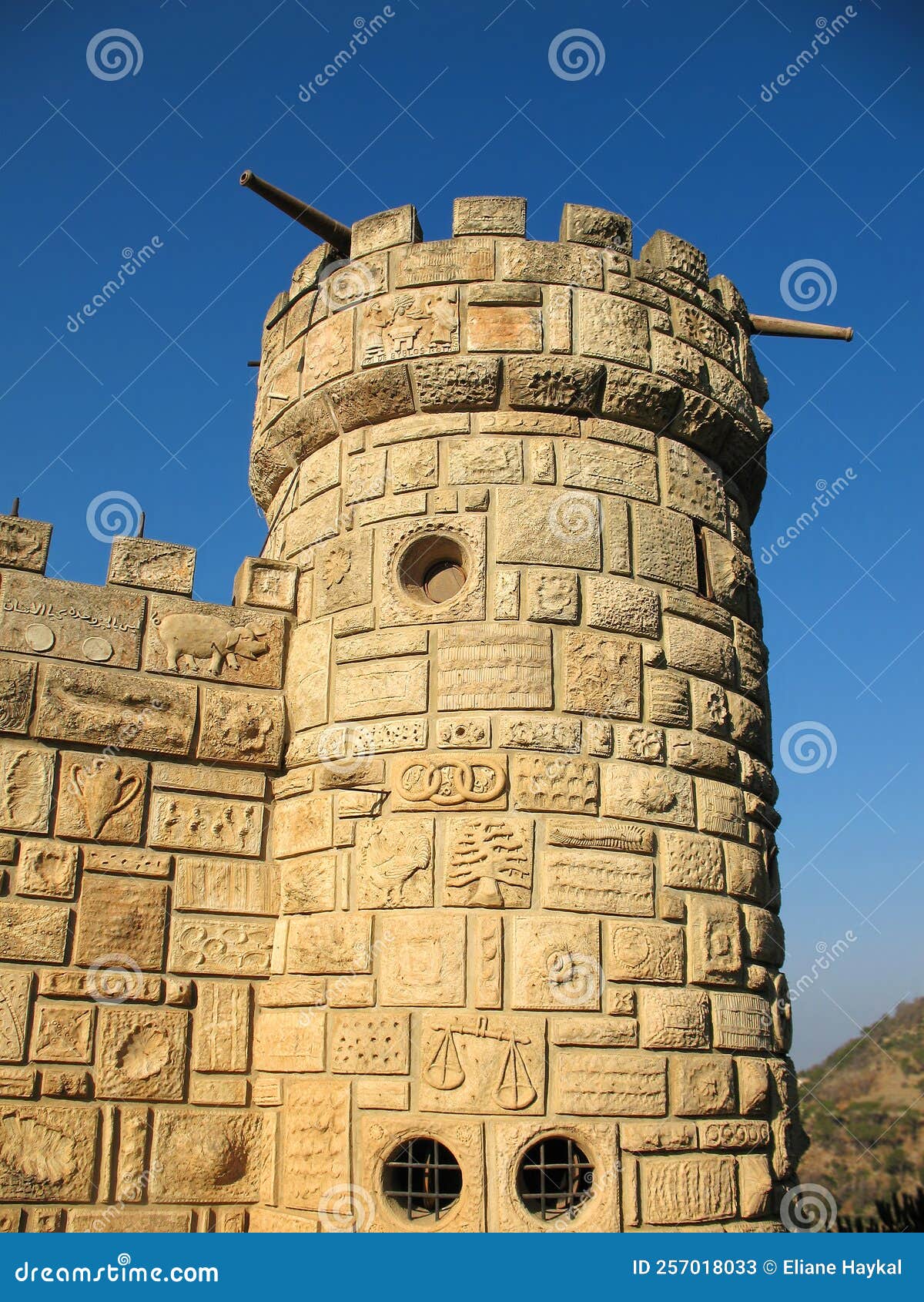 Moussa Castle Tower, Lebanon Stock Image - Image of history, historic ...