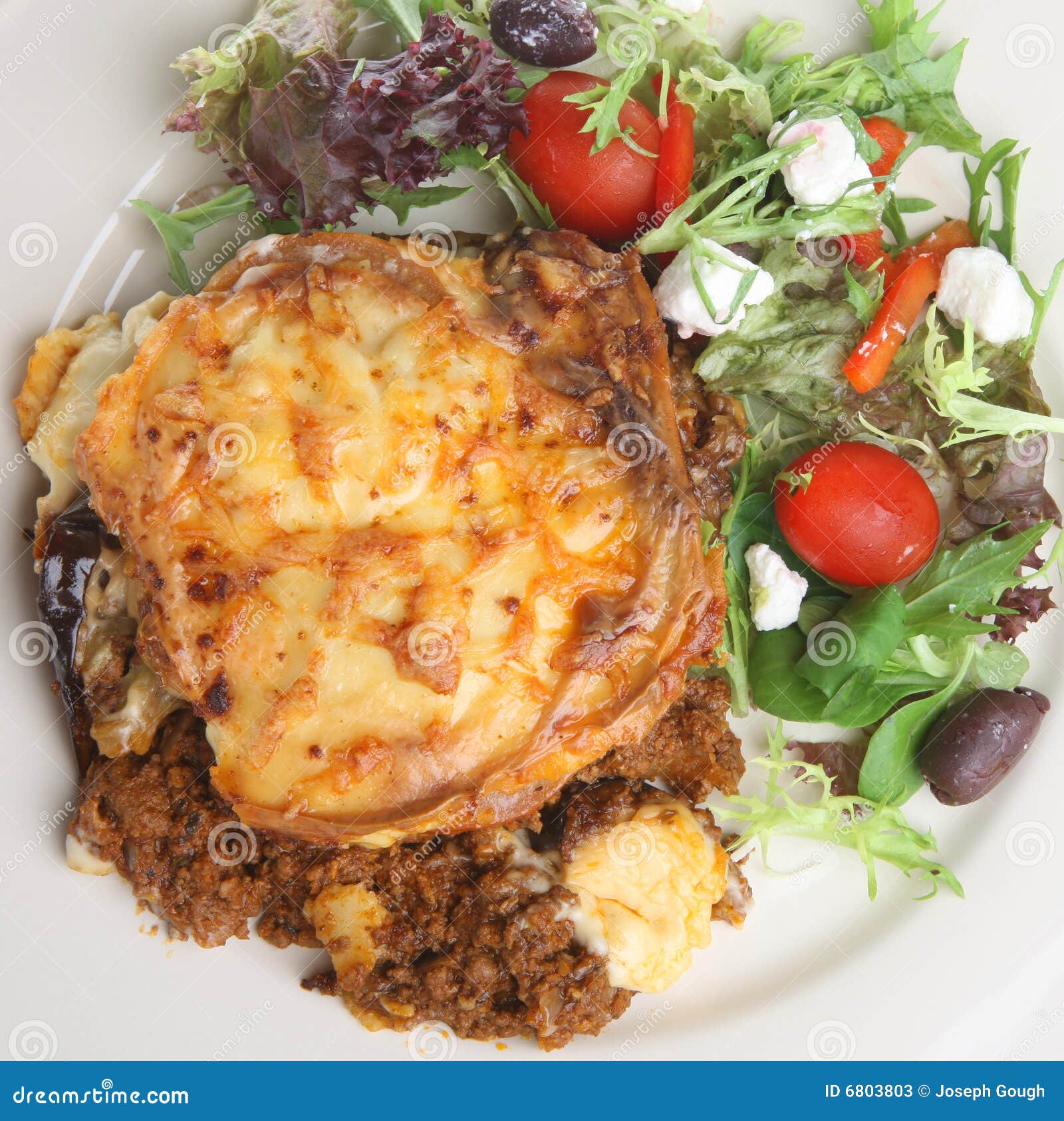 Moussaka stock image. Image of bechamel, eggplant, mousaka - 6803803
