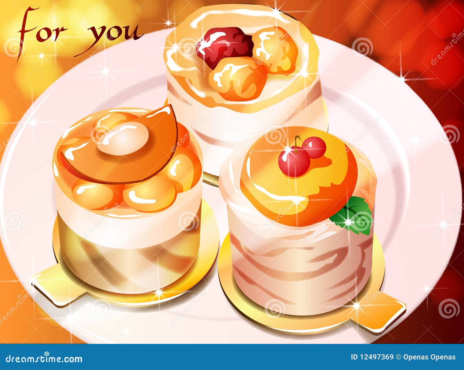 Mousse cake stock vector. Illustration of cake, festivities - 12497369