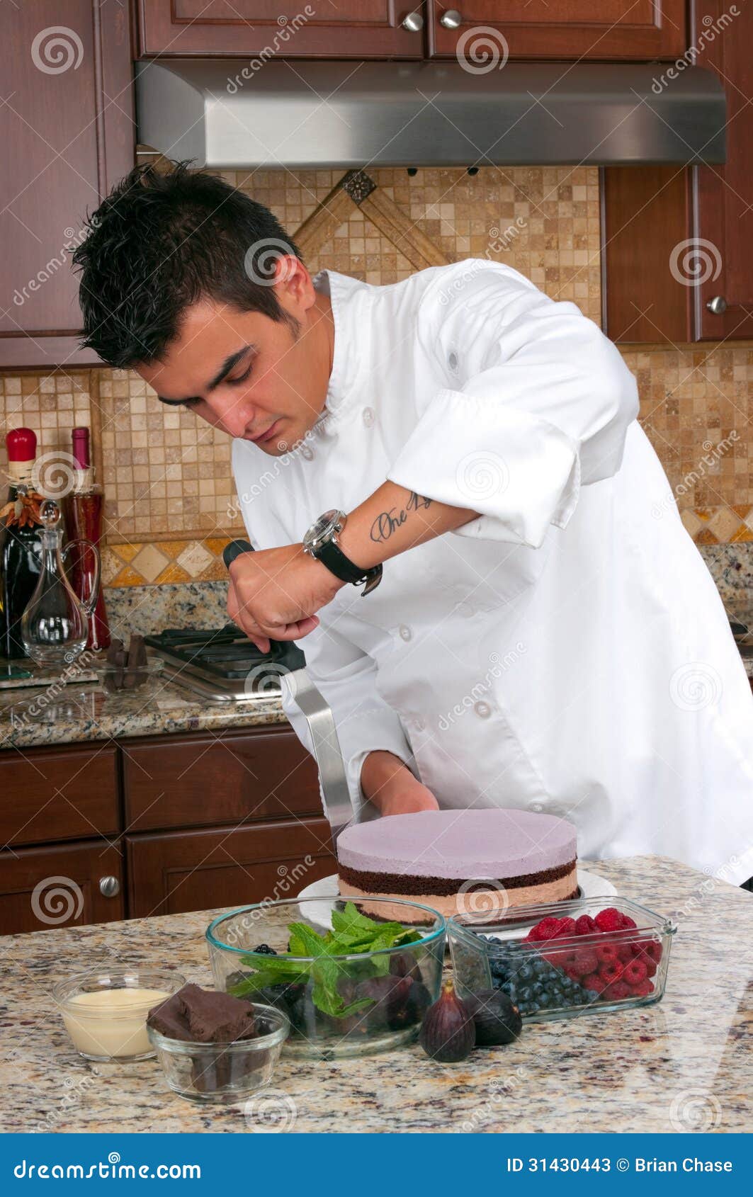Mousse Cake stock image. Image of caterer, cook, blackberry - 31430443