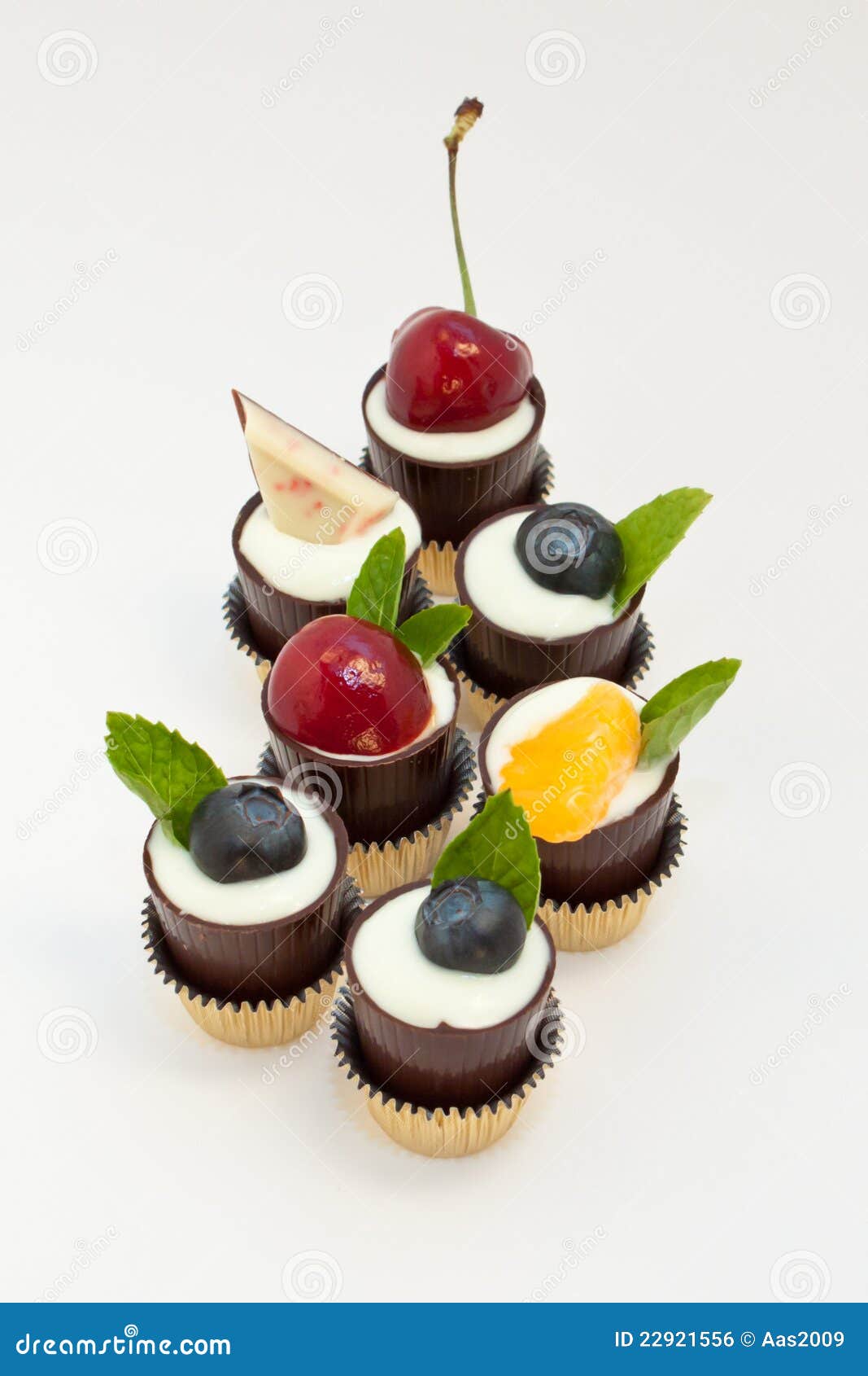 Mousse in Chocolate Dessert Cups Stock Photo - Image of belgian, foil ...