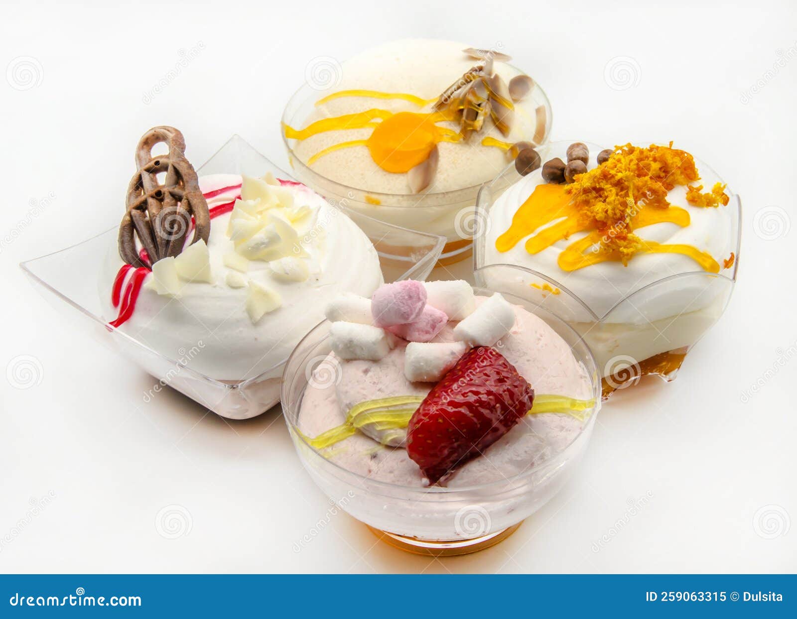 Mousse cold whipping cream stock image. Image of peach - 259063315