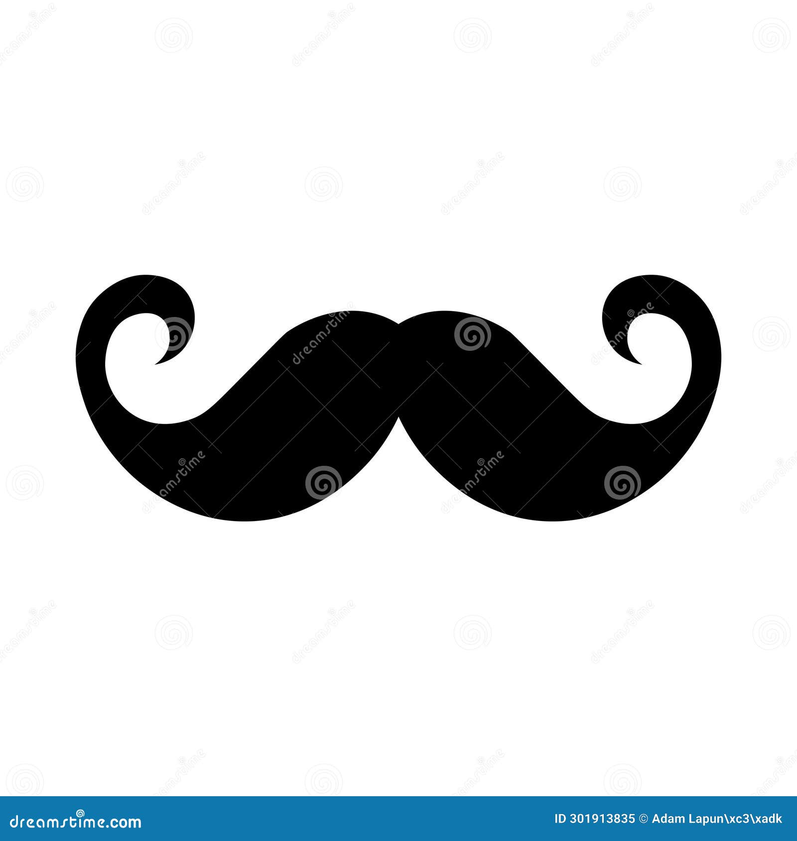 Moustache Black Silhouettes Cartoon Vector | CartoonDealer.com #131472823