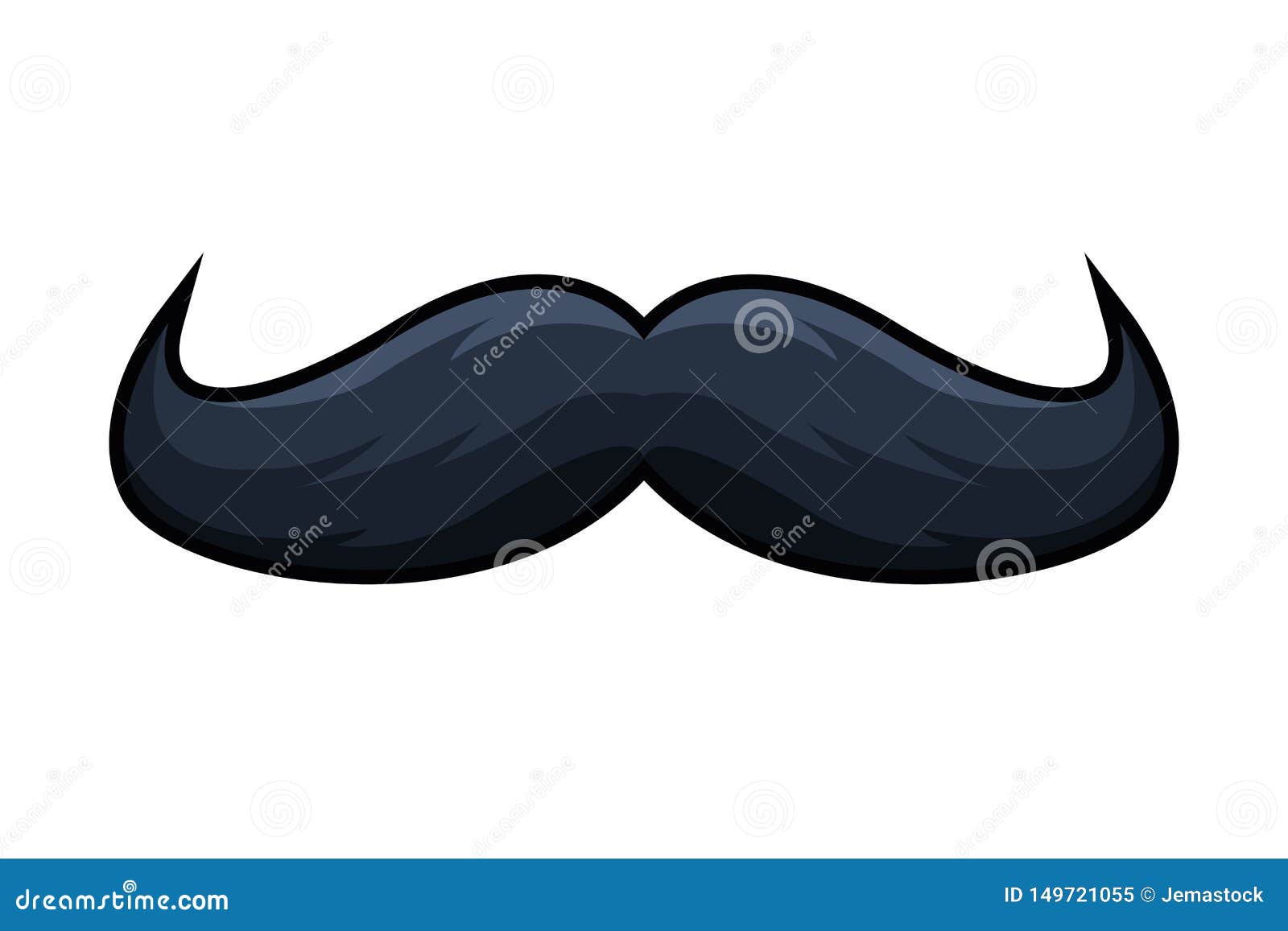 Moustache Design Icon Cartoon Isolated Stock Vector - Illustration of ...