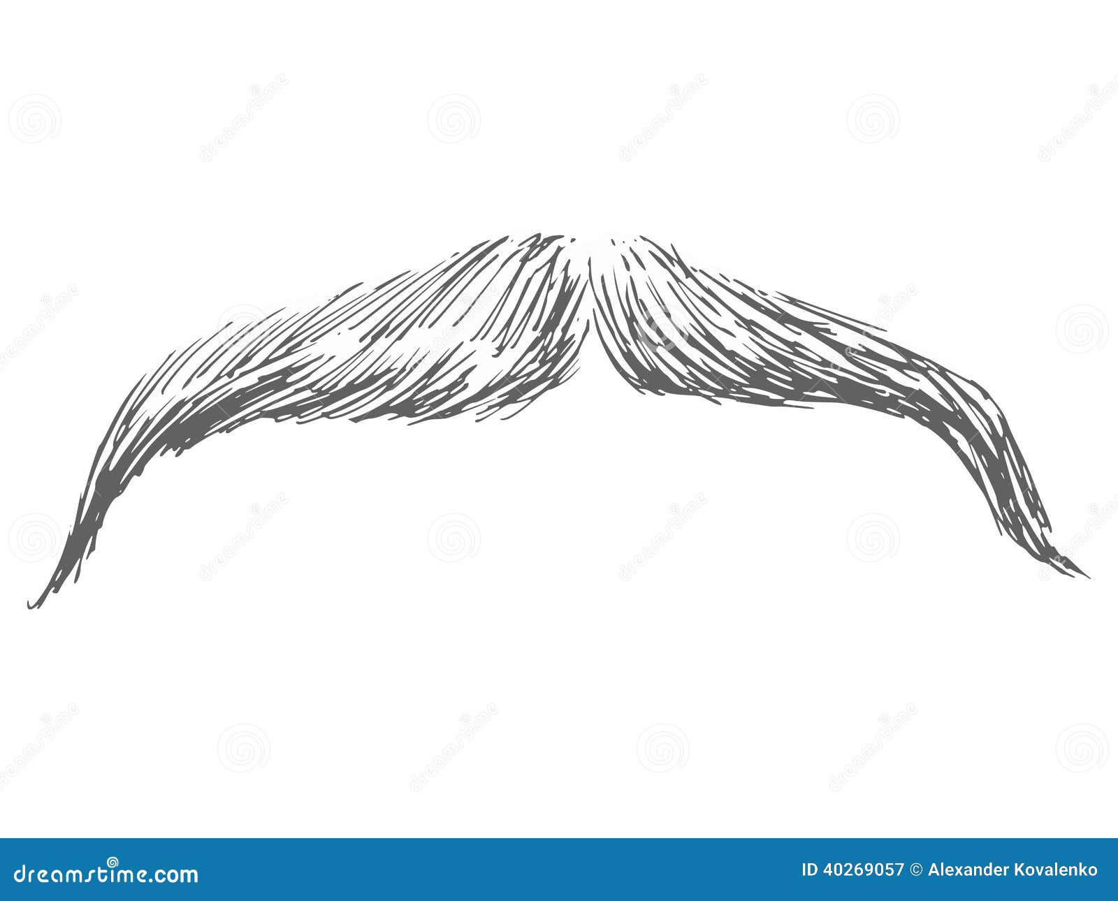 Moustache stock vector. Illustration of design, hand - 40269057