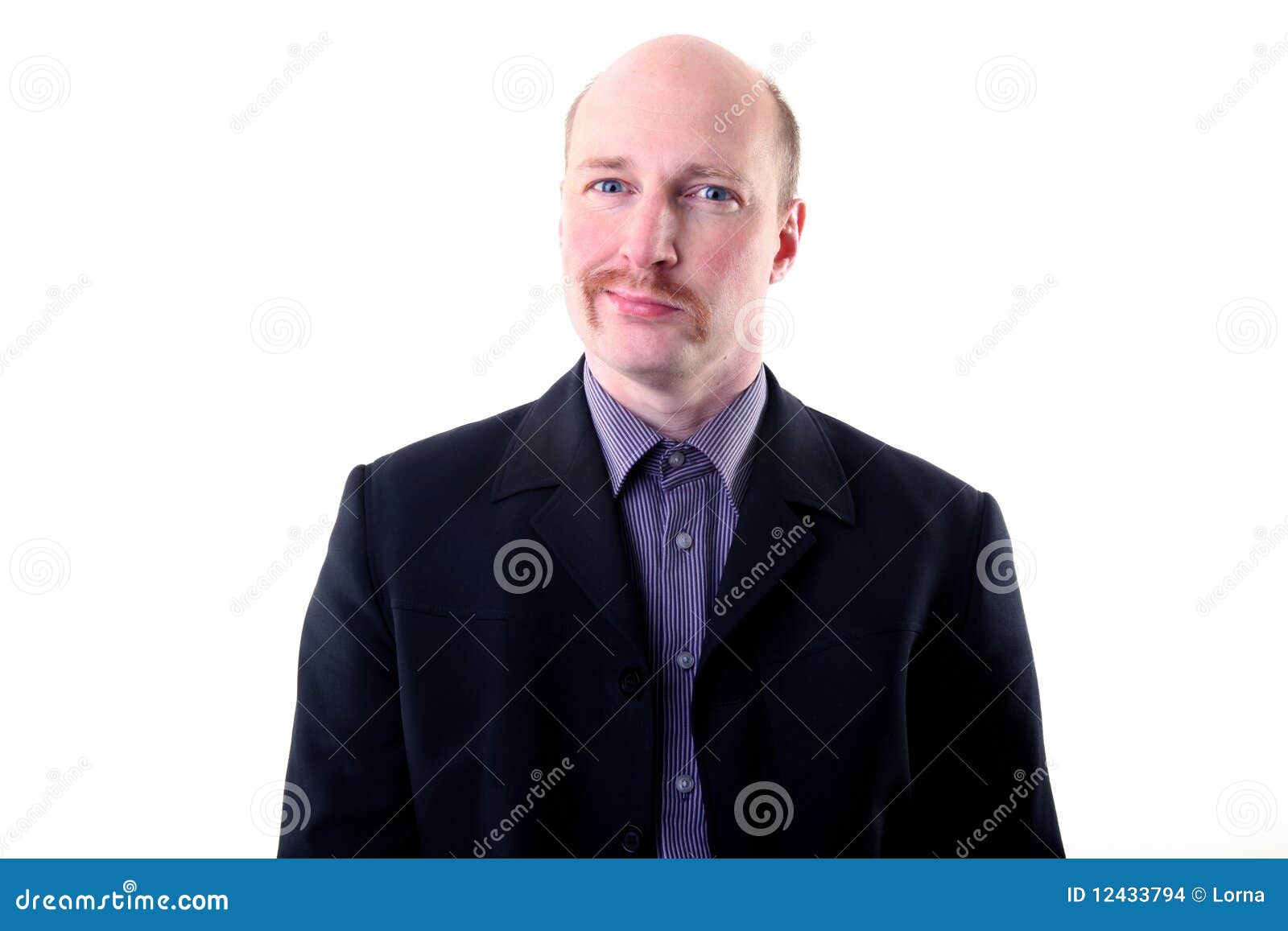 Moustache Happy Smug Businessman Stock Photo - Image of adult ...