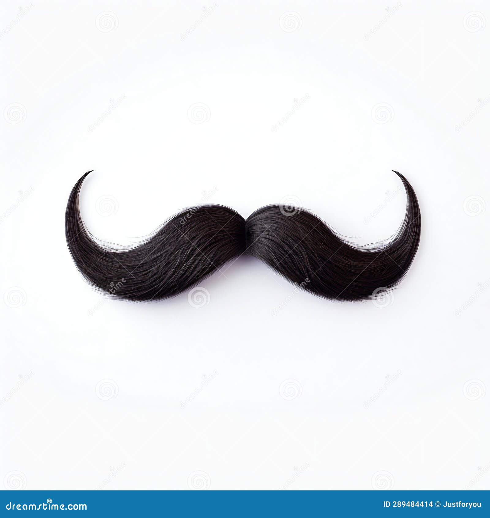 Moustache Isolated on White. Generative Ai Stock Illustration ...