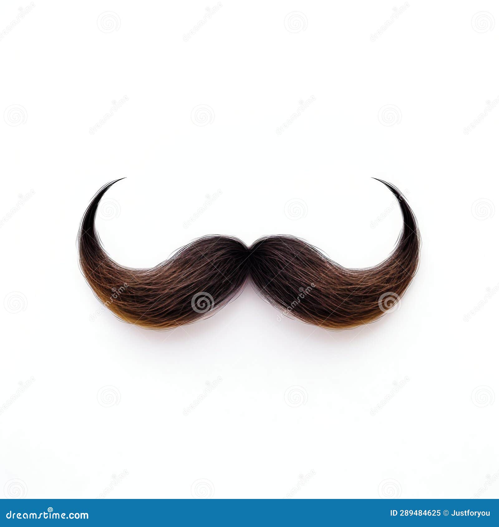 Moustache Isolated on White. Generative Ai Stock Illustration ...