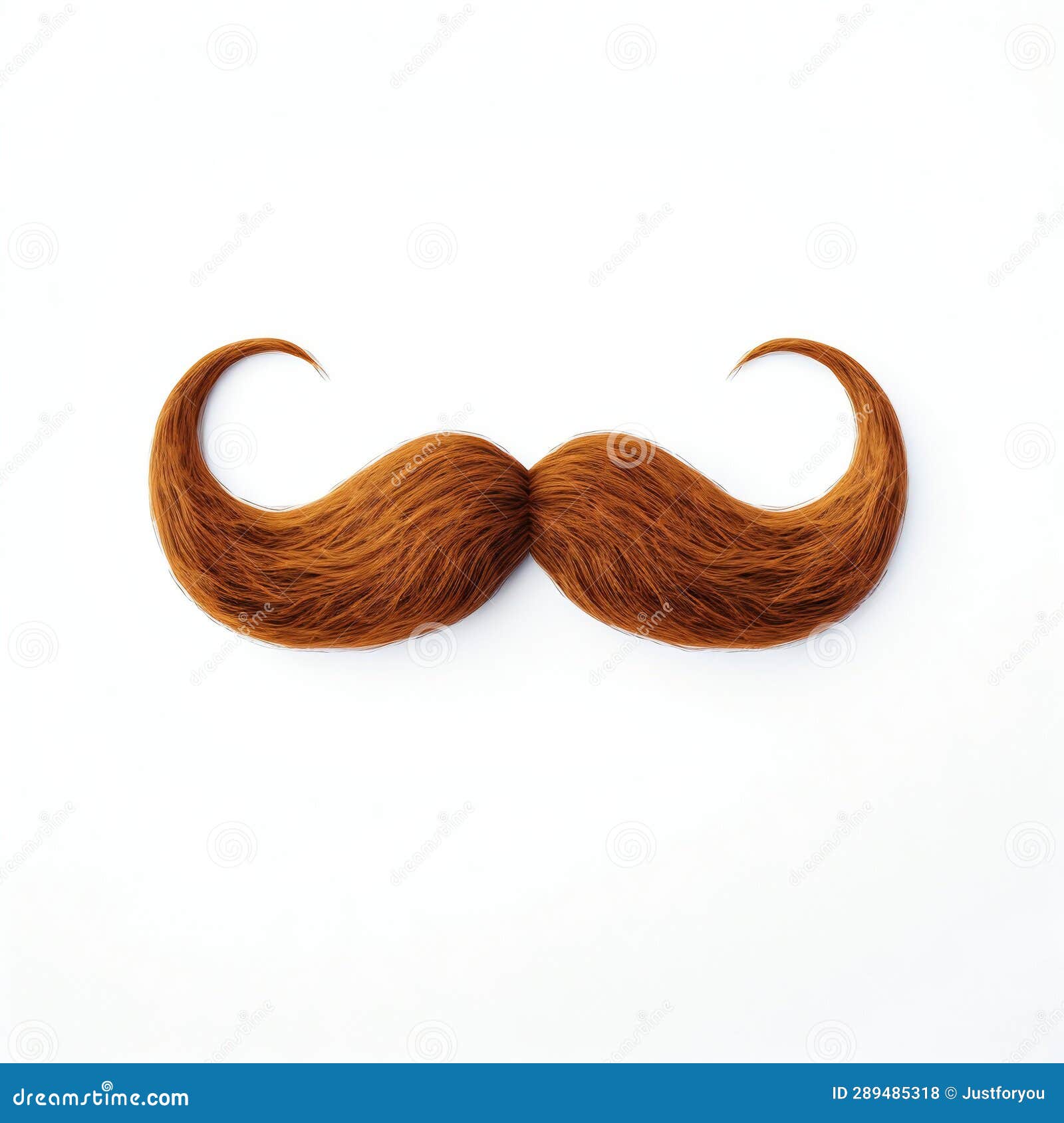 Moustache Isolated on White. Generative Ai Stock Illustration ...