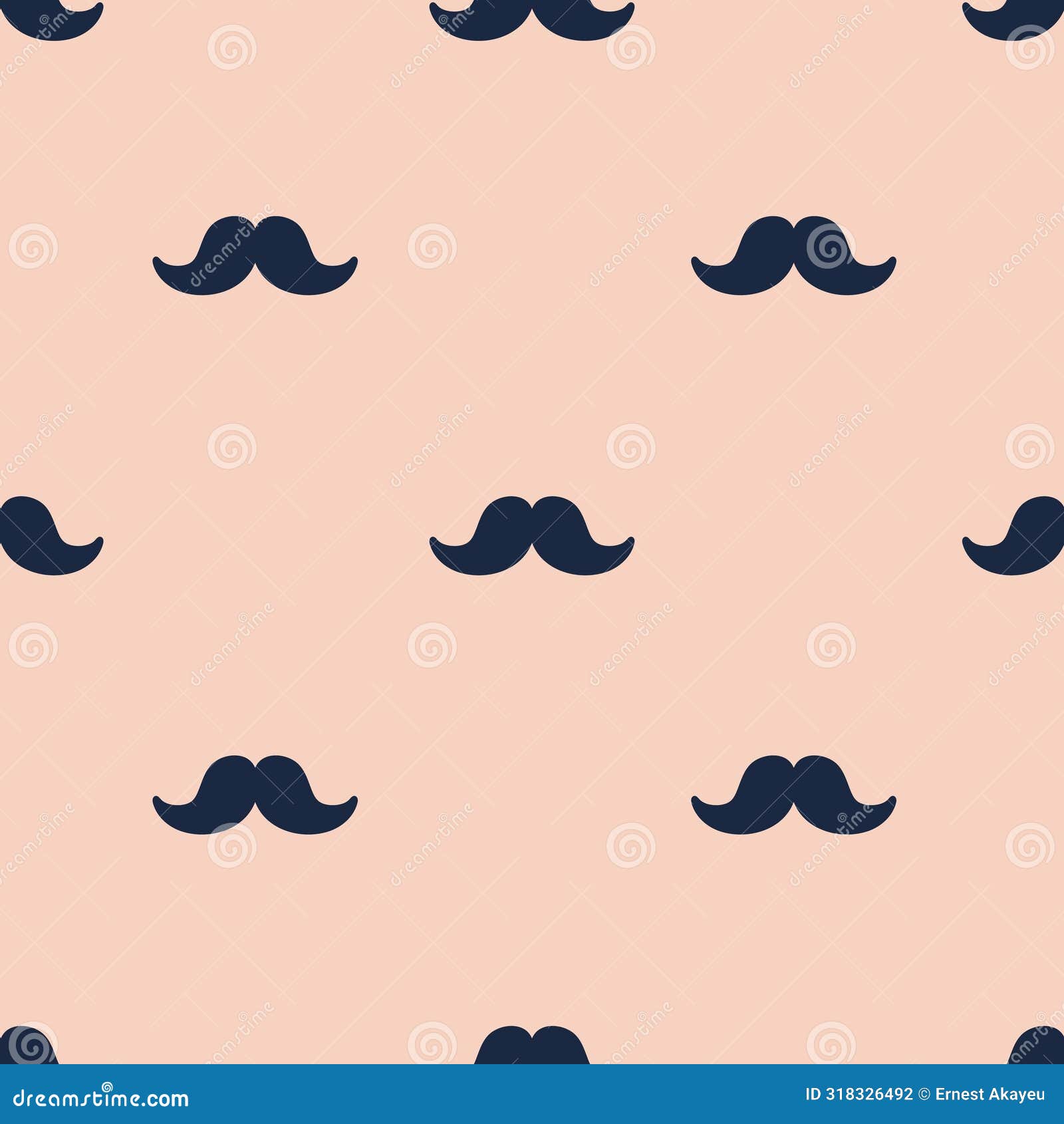 Moustache Pattern, Seamless Texture for Wrapping Paper. Endless ...
