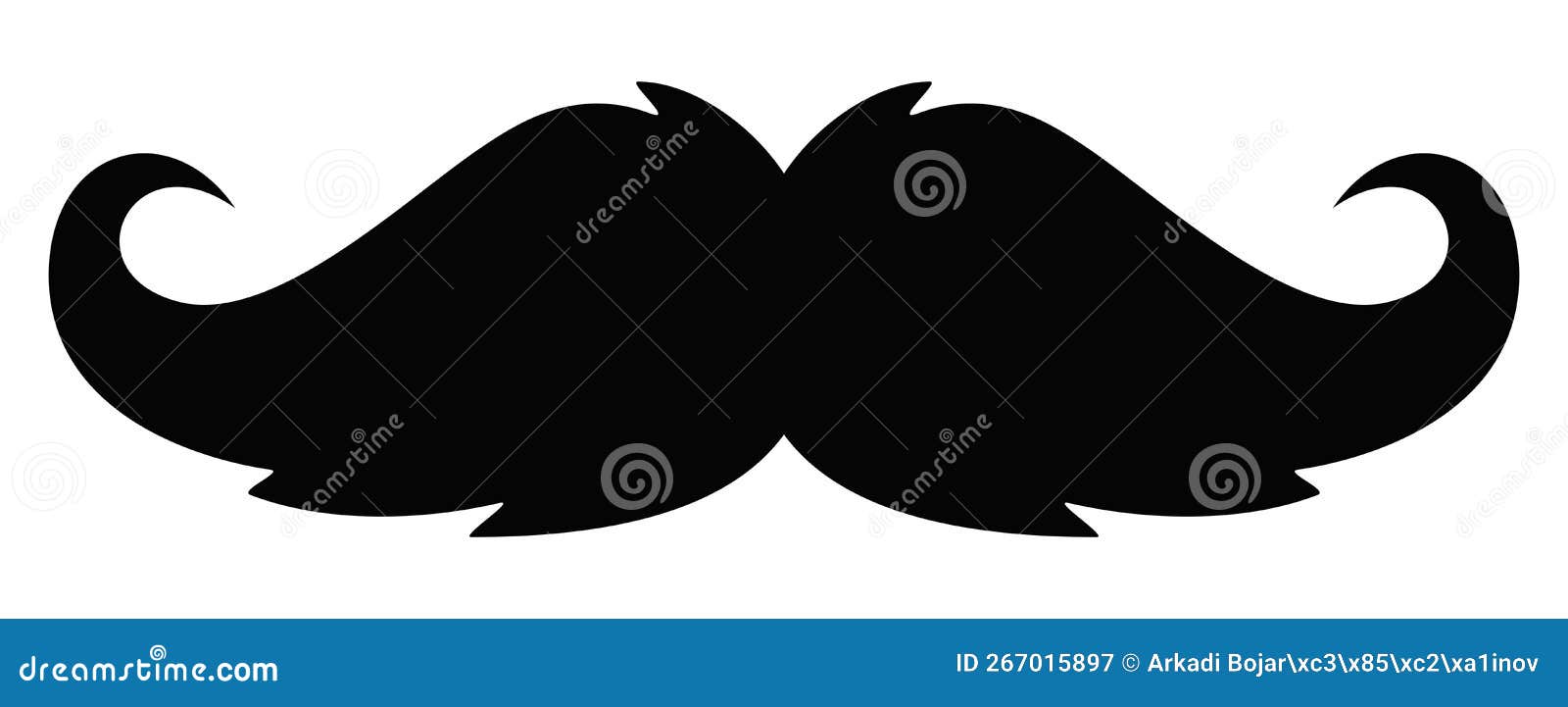 Moustache vector icon stock vector. Illustration of graphic - 267015897
