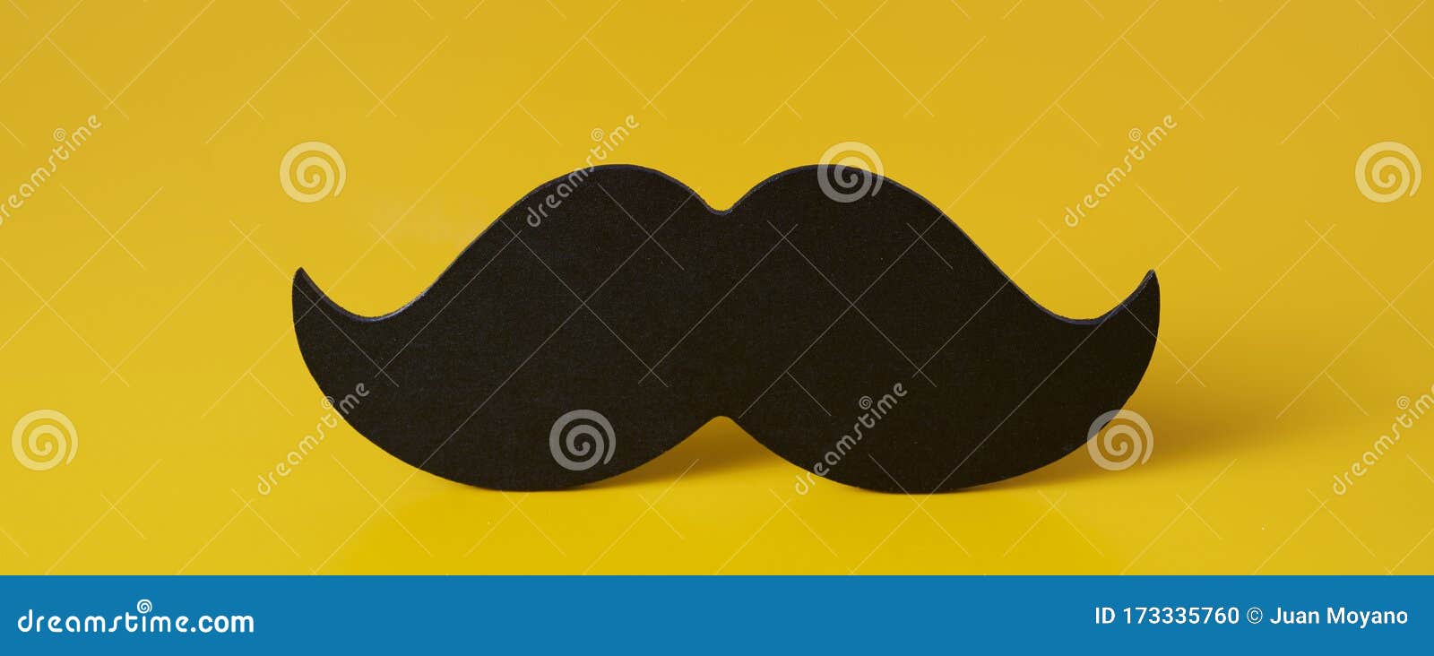 Moustache on a Yellow Background Stock Photo - Image of black ...