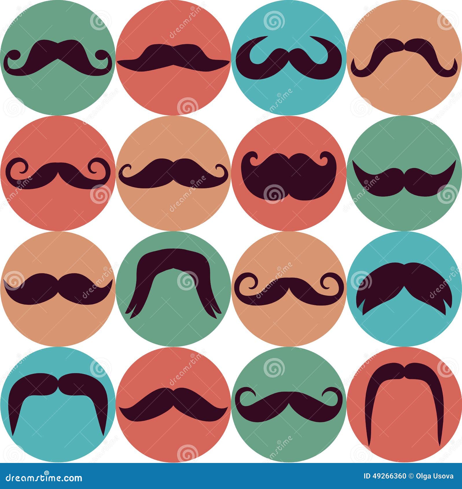 Moustaches set. stock illustration. Illustration of mexican - 49266360