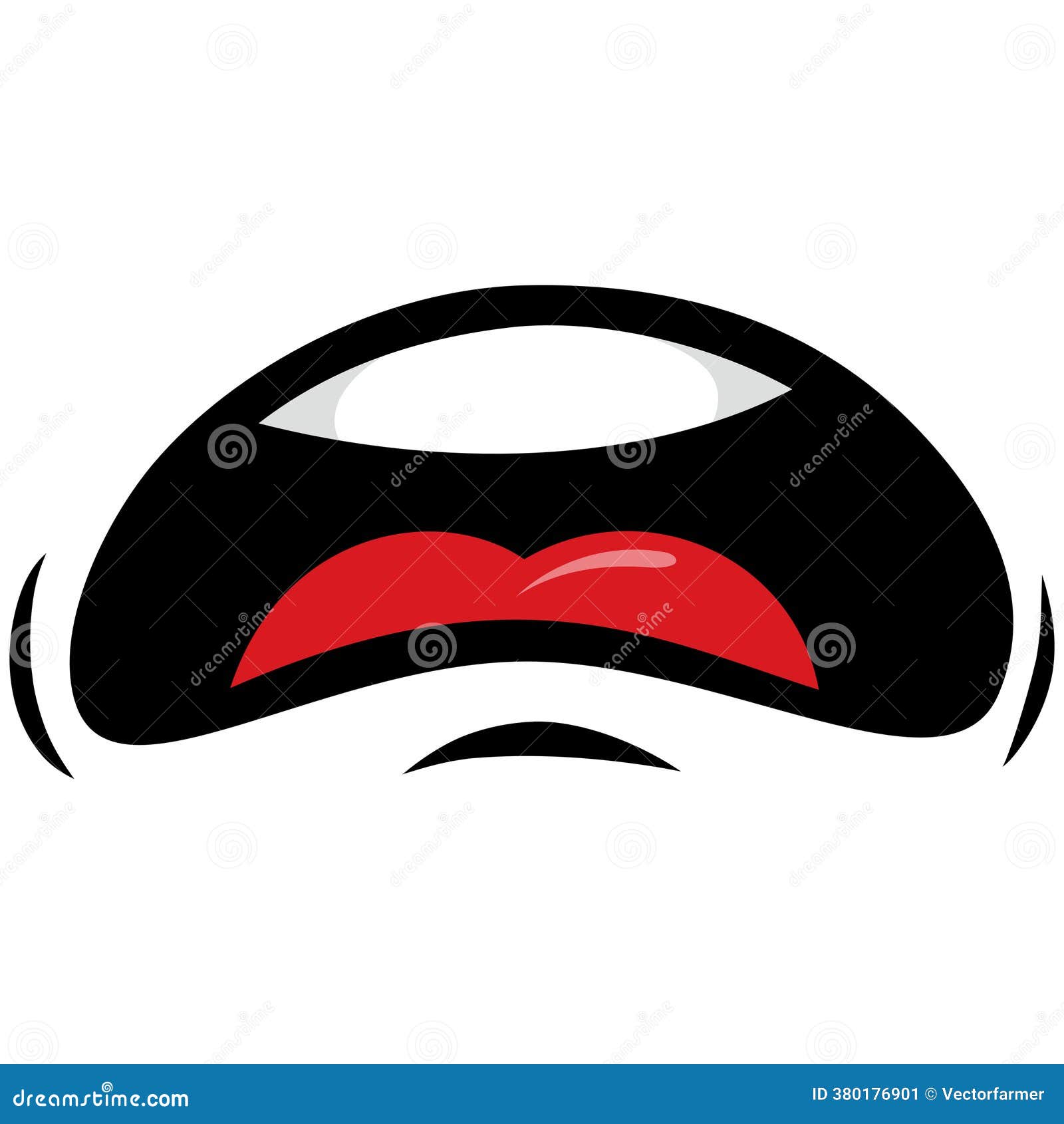Mouth Crying Cartoon Face Expression Drawing Vector Illustration ...