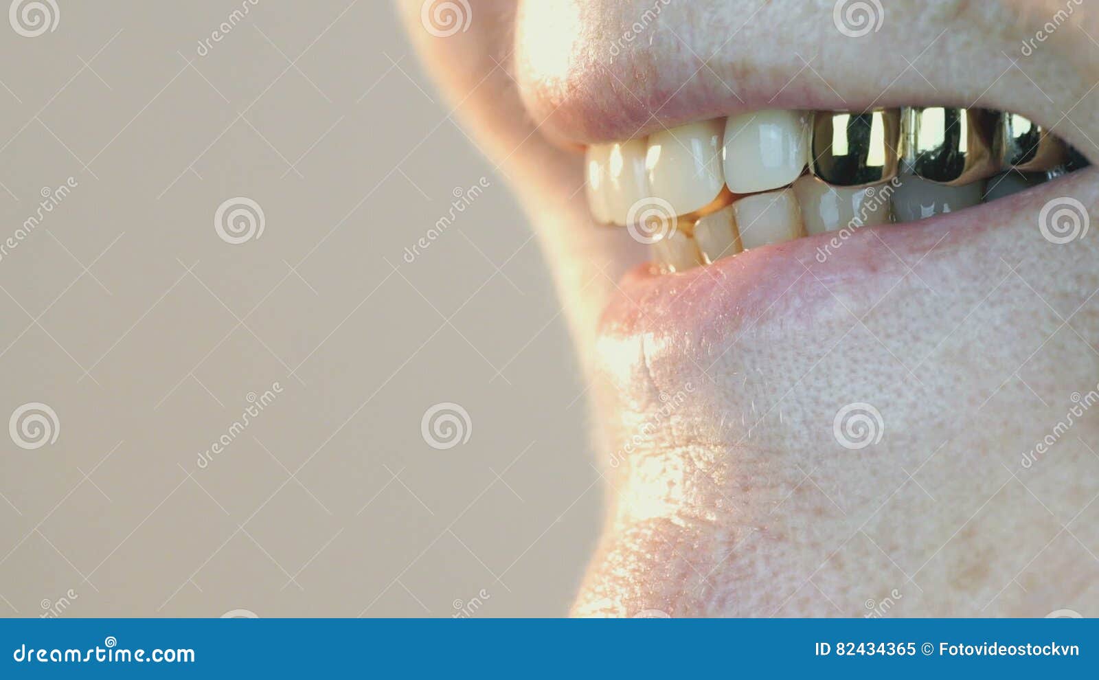 Mouth of Elderly Woman with False Teeth Stock Video - Video of enamel ...