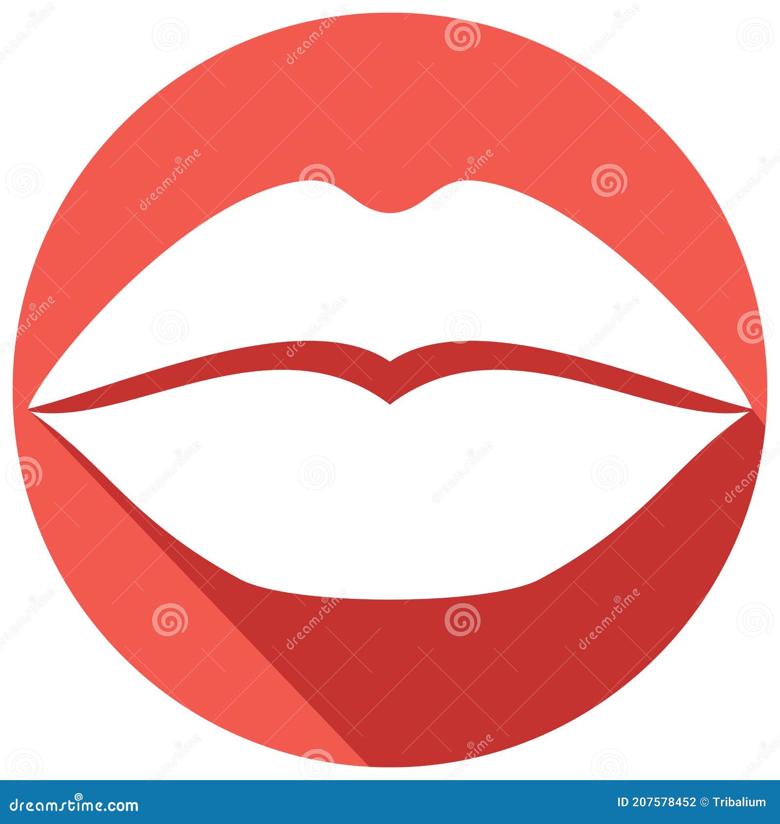 Mouth flat icon stock vector. Illustration of beautiful - 207578452