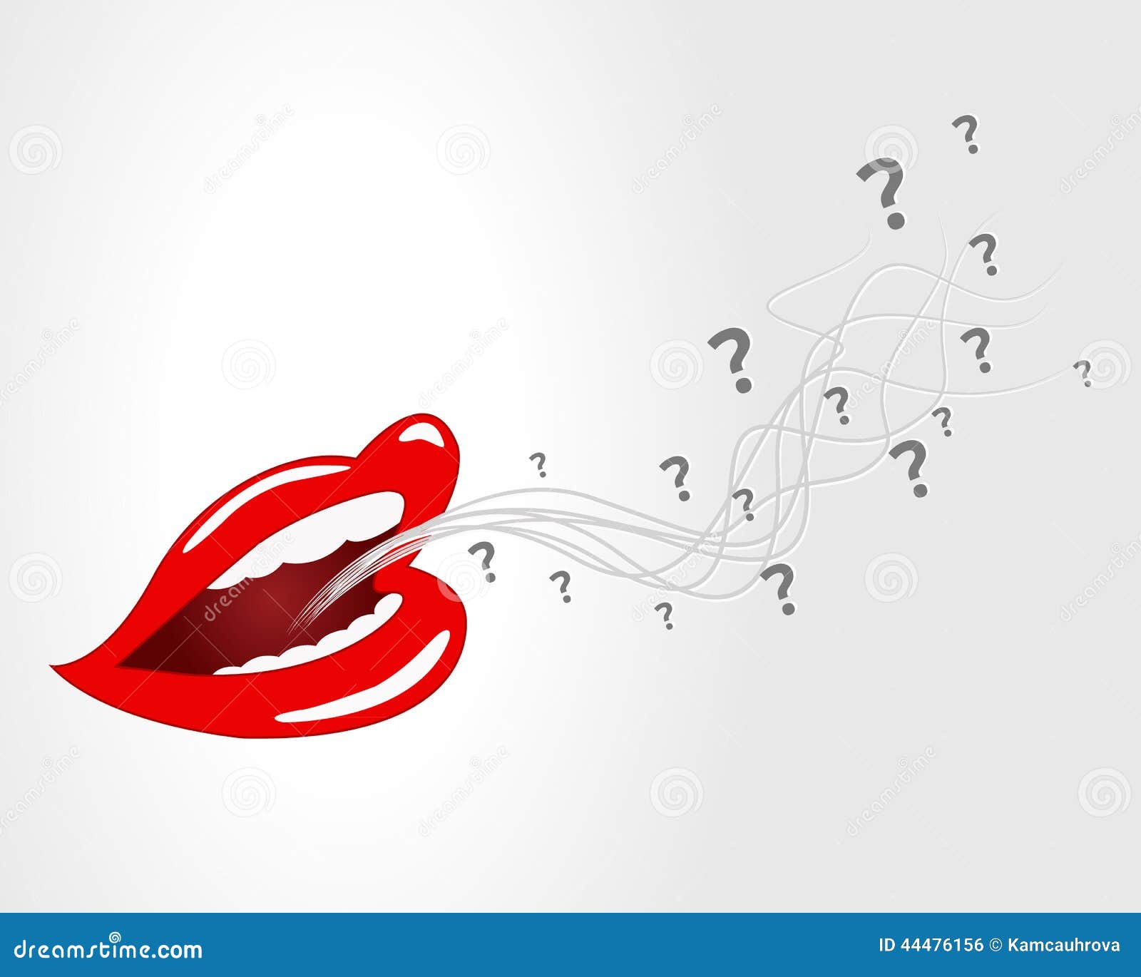 Mouth, Lips - Vector, Question Mark Stock Vector - Illustration of ...