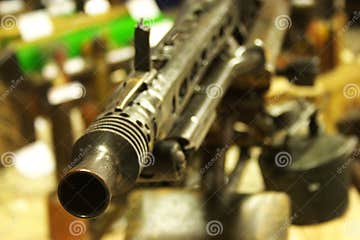 The Mouth of a Machine Gun stock image. Image of weapon - 5311891