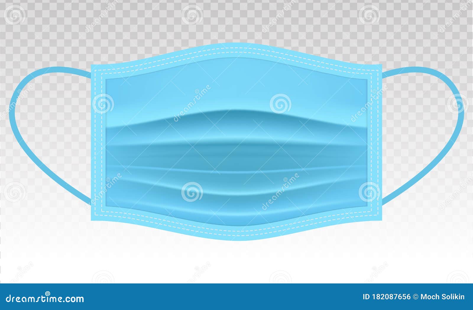 Mouth Mask / Face Mask Flat Icon on a Transparent Background Stock ...