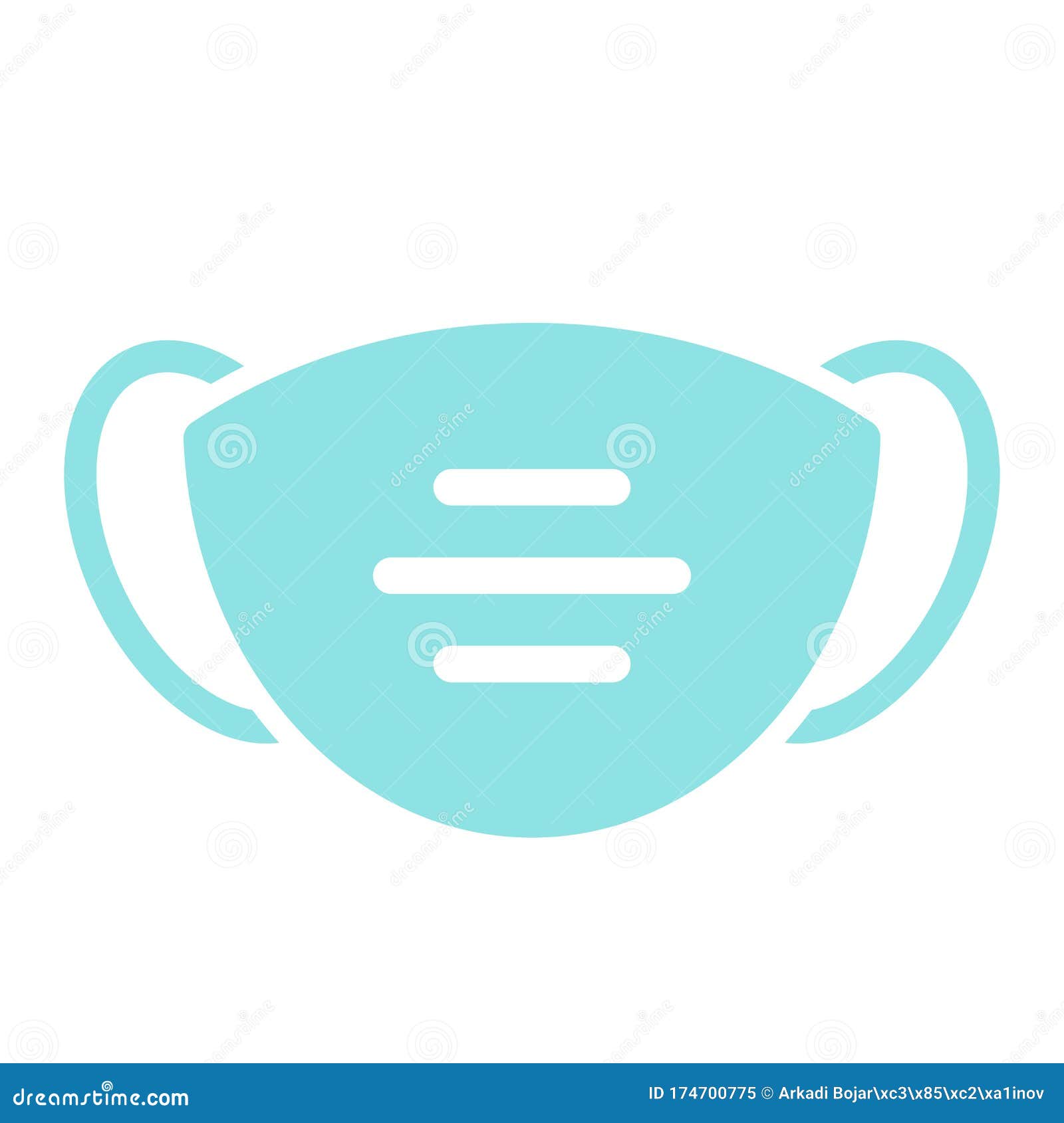 Mouth mask vector icon stock vector. Illustration of dust - 174700775