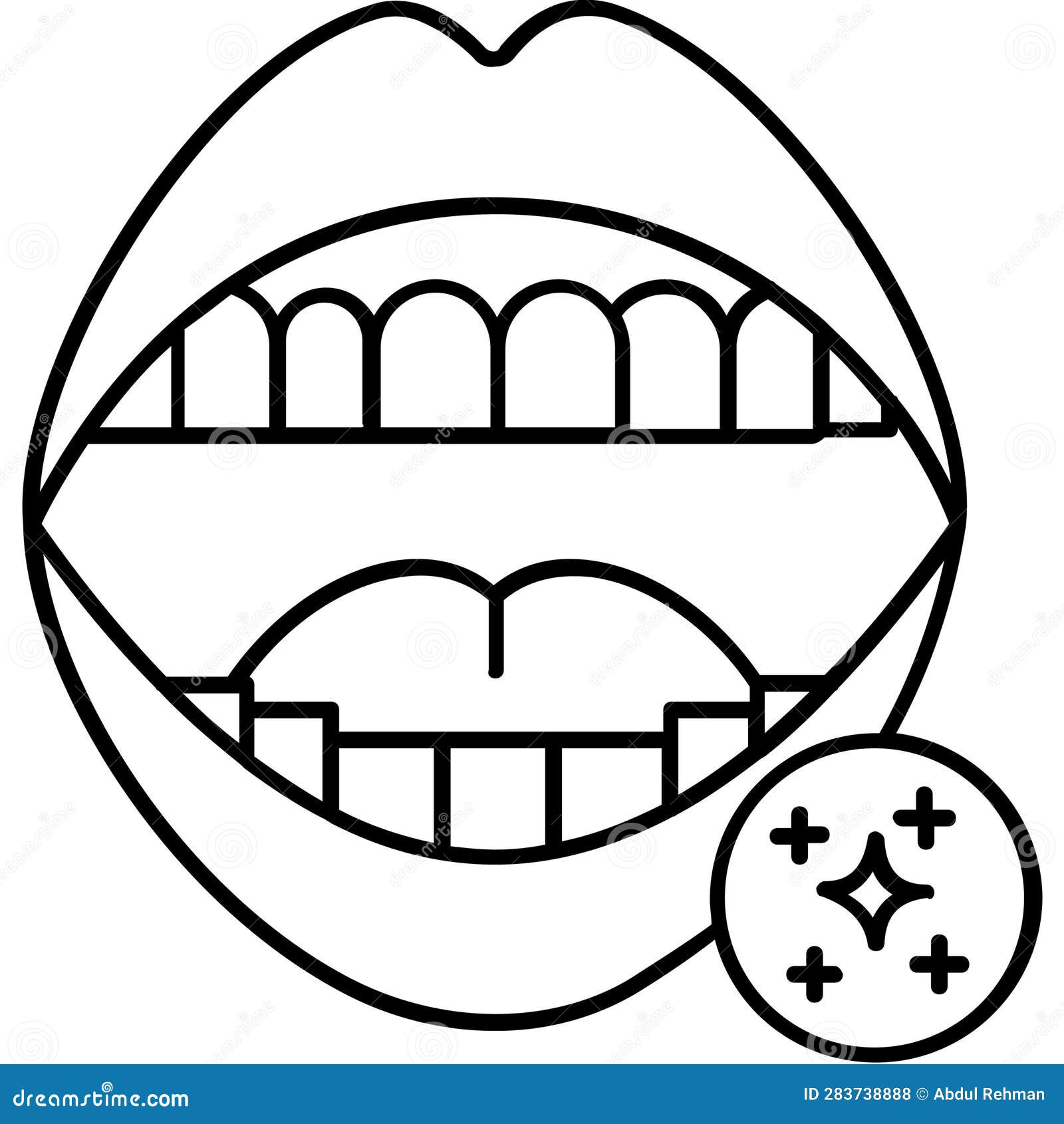 Mouth Outline Vector Icon that Can Easily Edit or Modify. Stock Vector ...
