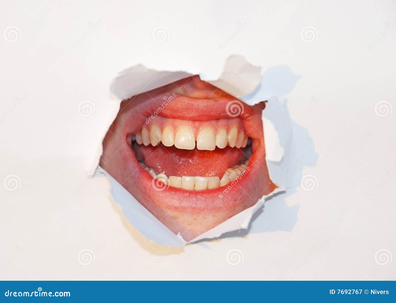 Mouth over white stock image. Image of healthy, teeth - 7692767
