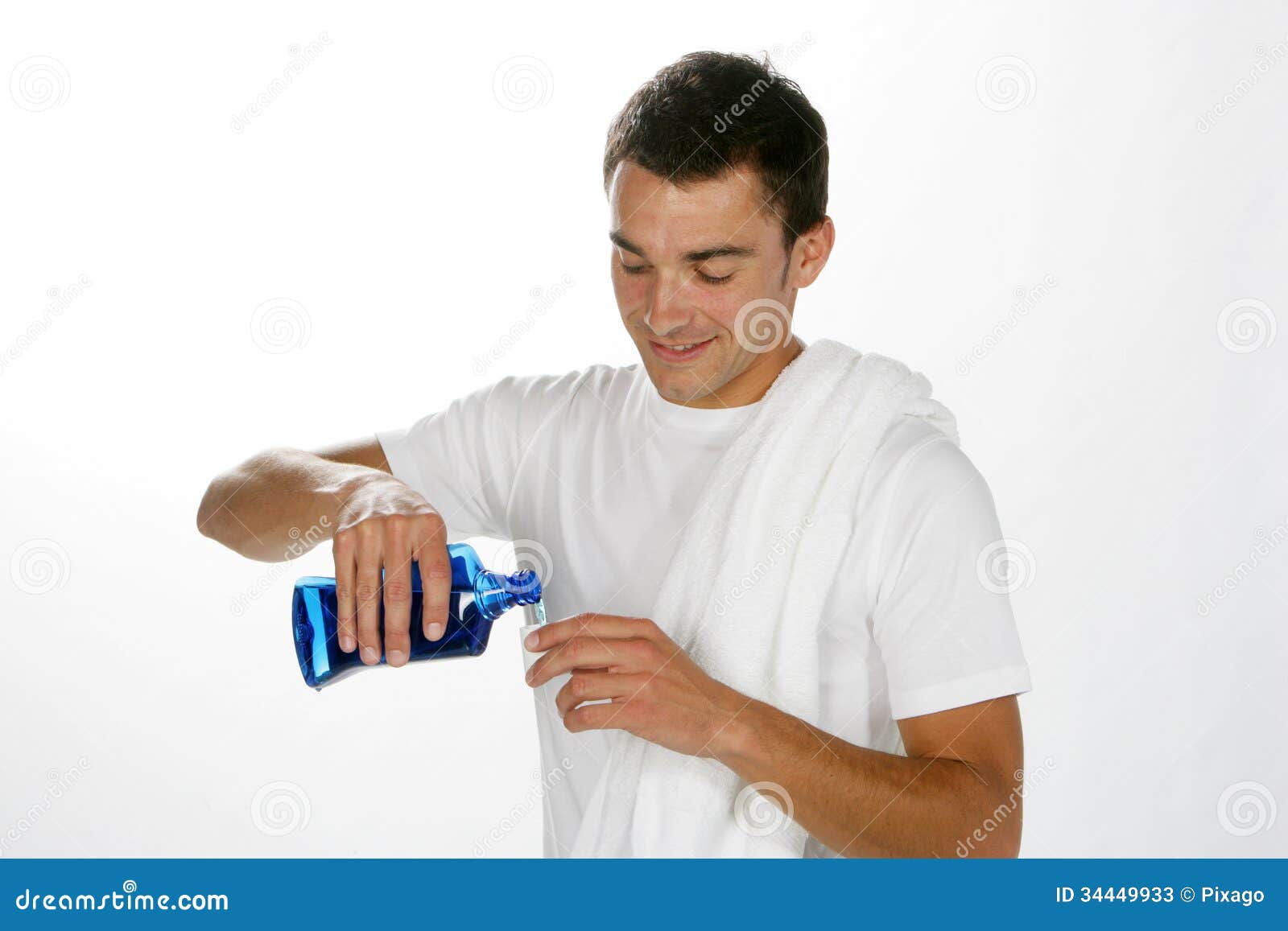 Mouth rinse stock image. Image of gesture, cleaning, hand - 34449933
