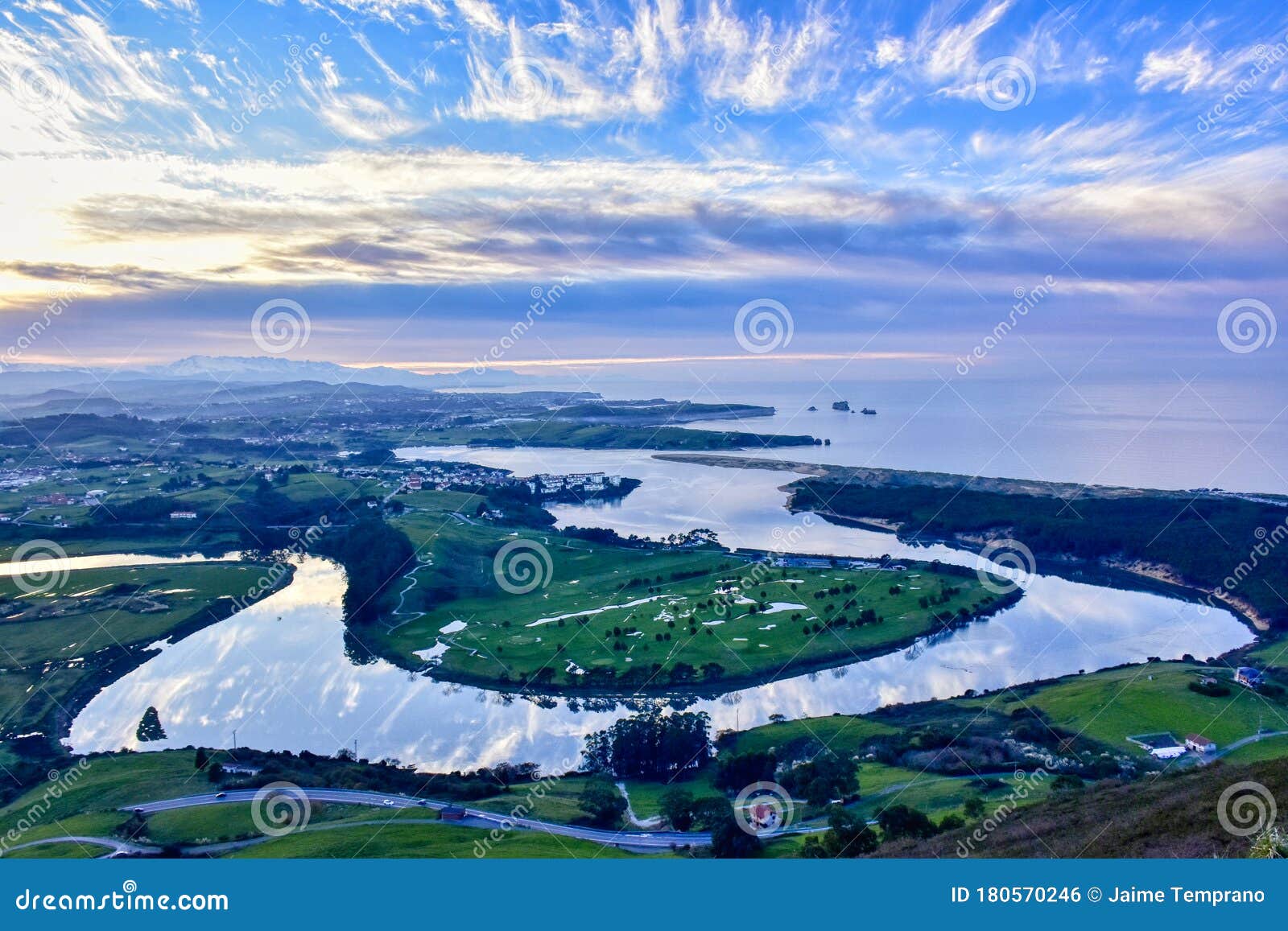 Mouth of the River in a Beautiful Meander Stock Photo - Image of autumn ...