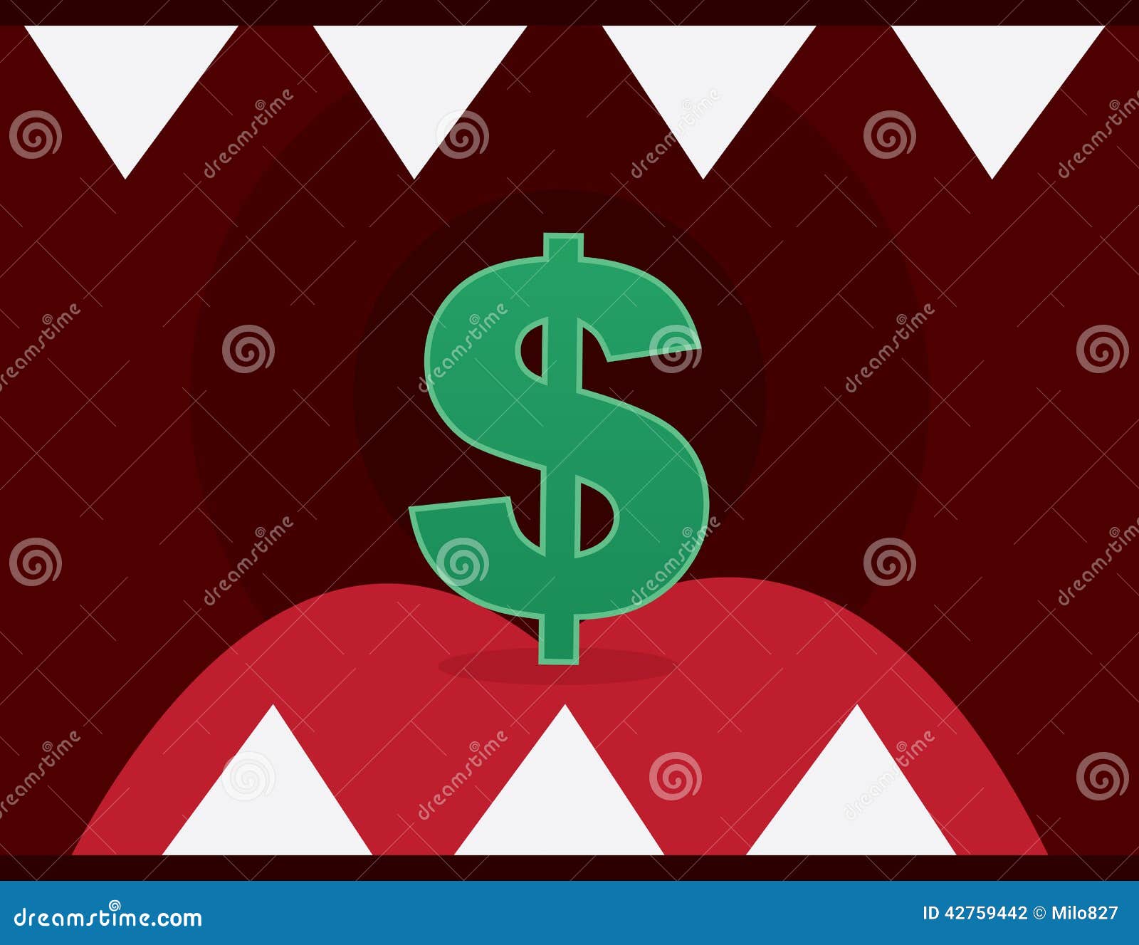 Mouth Sharp Teeth Dollar Sign Stock Vector - Illustration of dollar ...