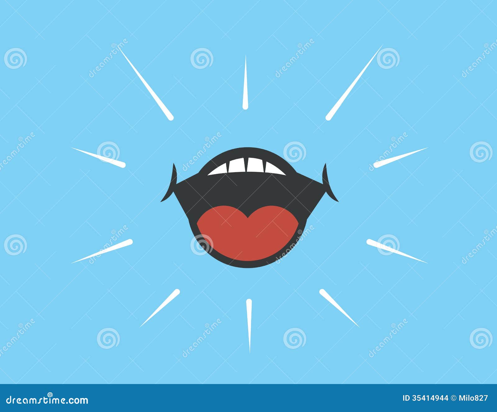 Mouth Shout stock vector. Illustration of white, speech - 35414944