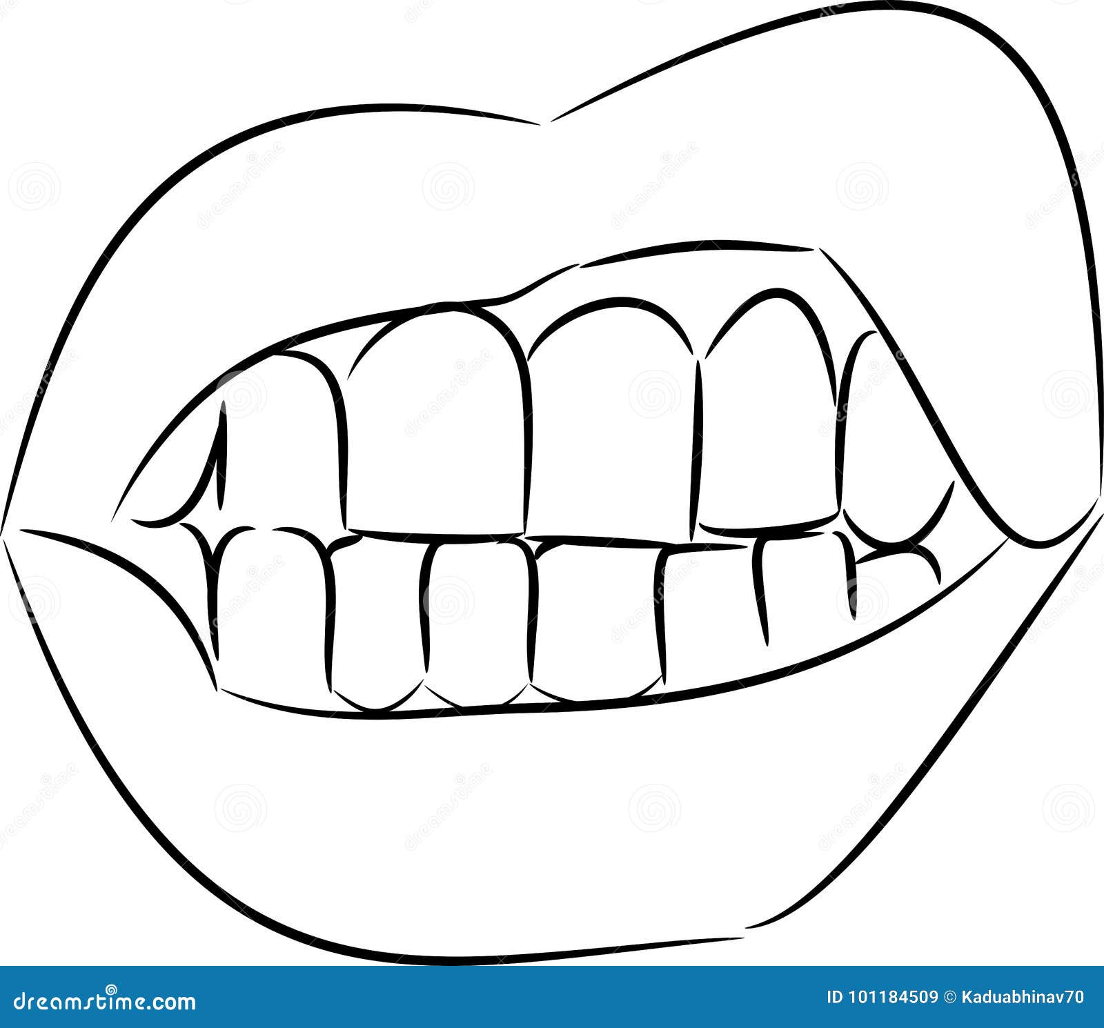 Mouth Sketch stock vector. Illustration of area, consisting - 101184509