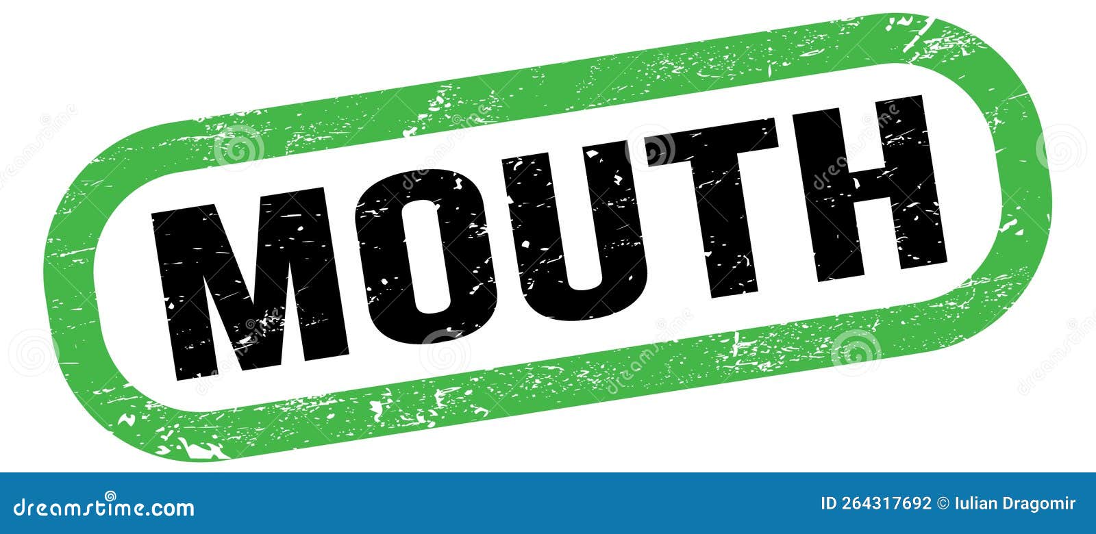MOUTH, Text Written on Green-black Stamp Sign Stock Illustration ...