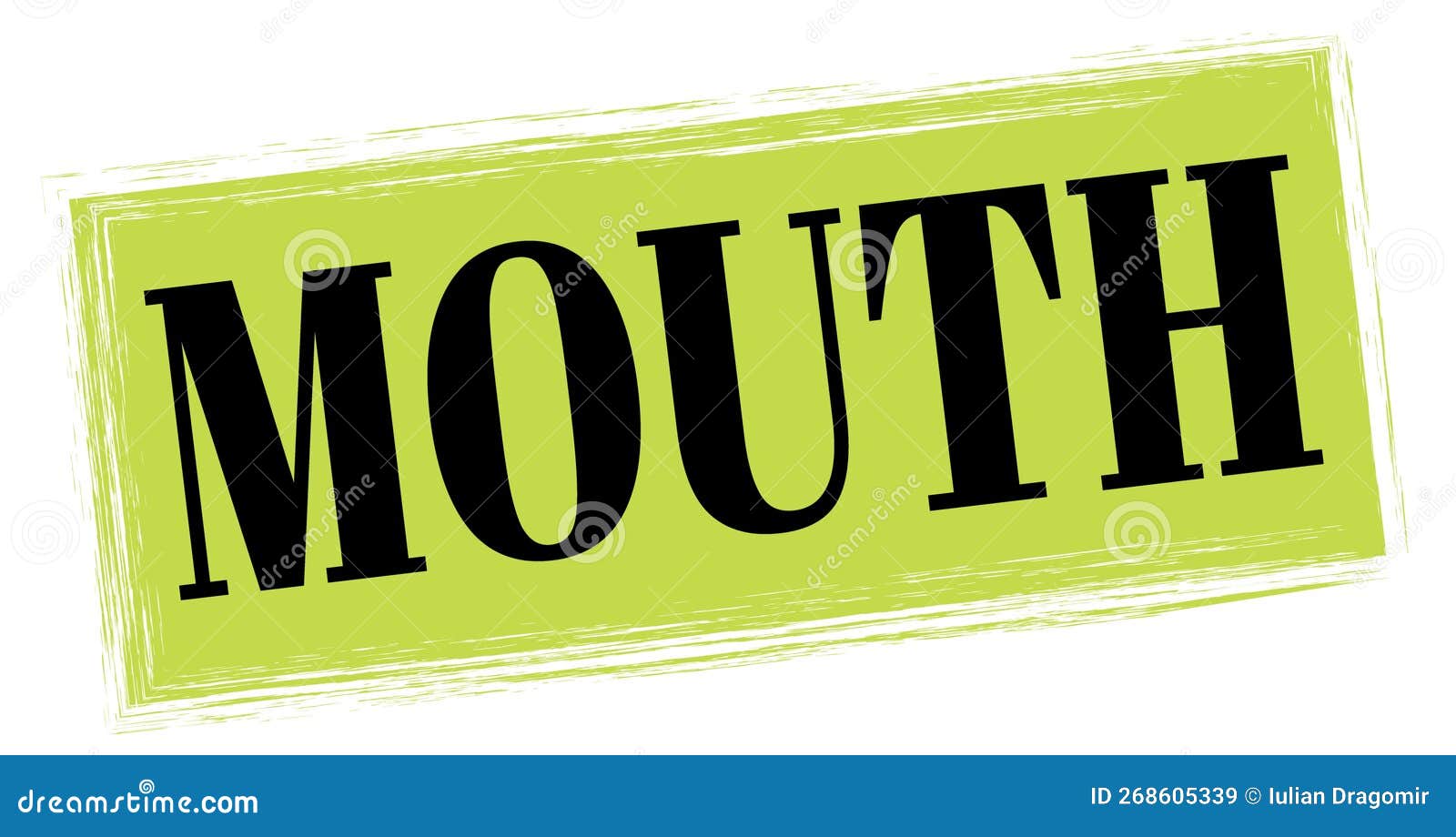 MOUTH Text Written on Green-black Stamp Sign Stock Illustration ...