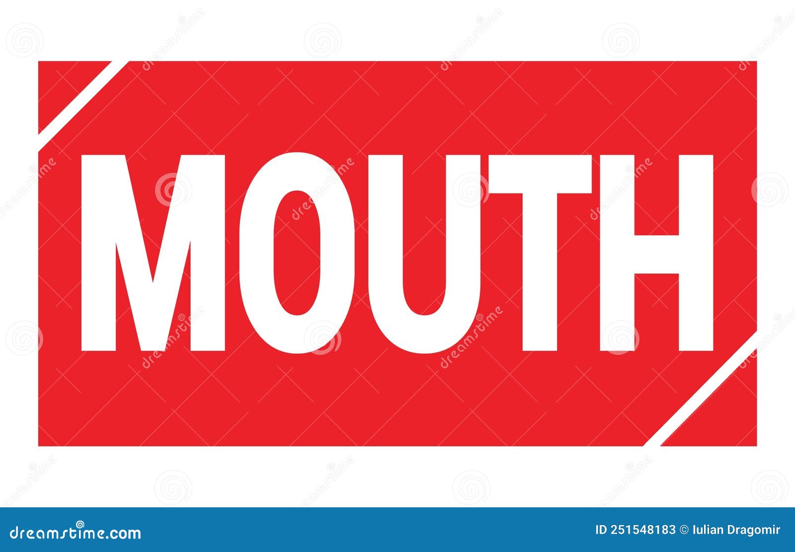 MOUTH Text Written on Red Stamp Sign Stock Illustration - Illustration ...