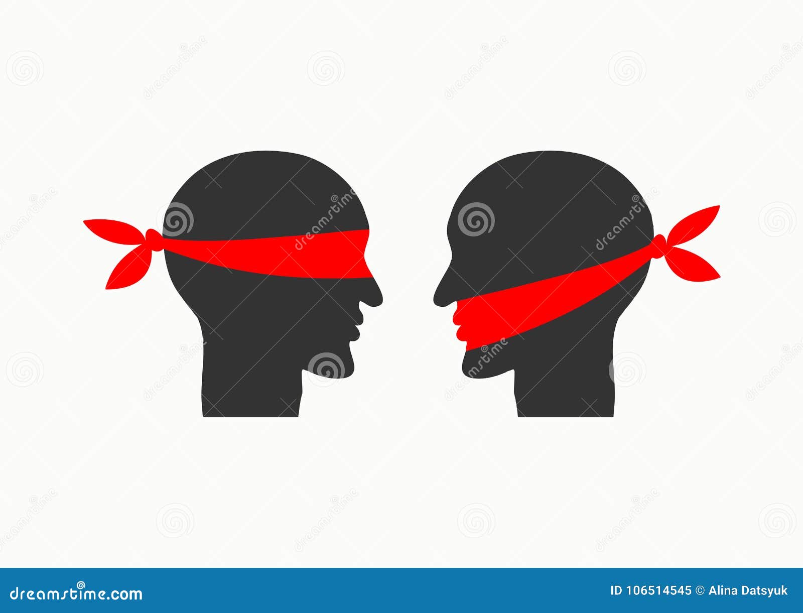 Mouth tied, blindfolded. stock illustration. Illustration of flat ... Mouth tied, blindfolded. stock illustration. Illustration of flat ...