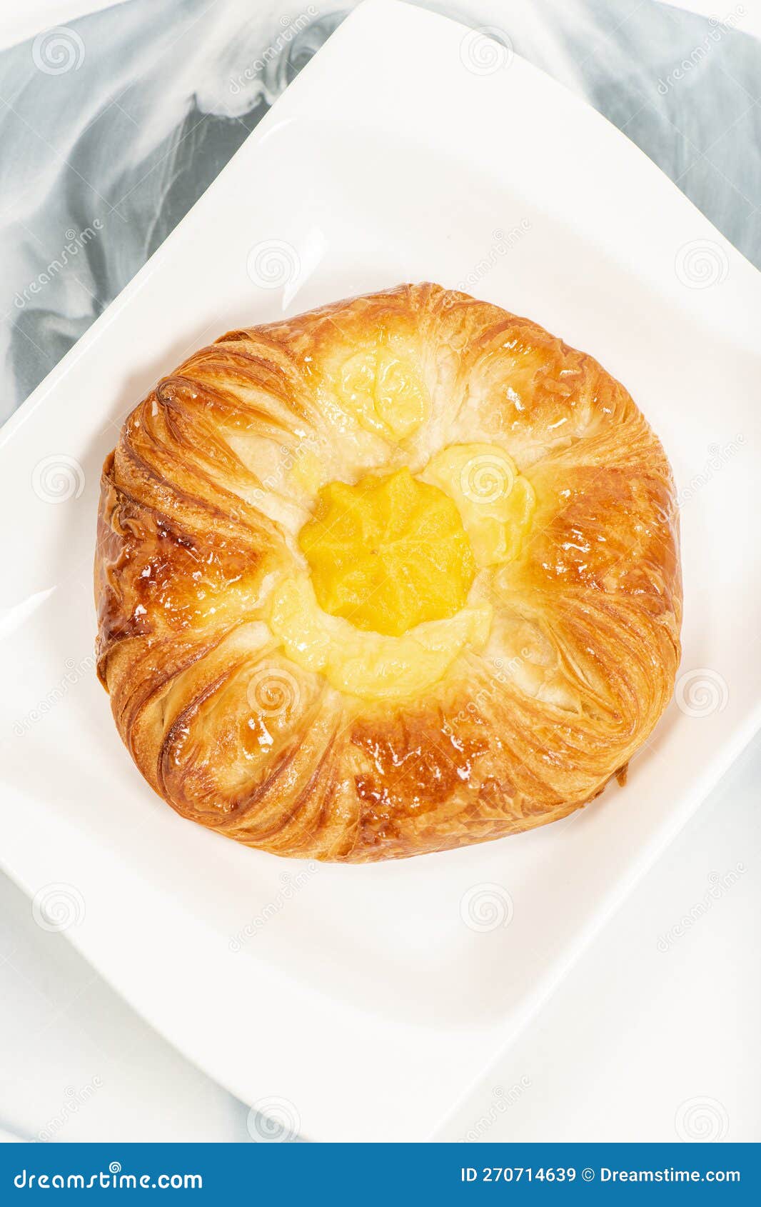 Mango and custard danish stock image. Image of mango - 270714639