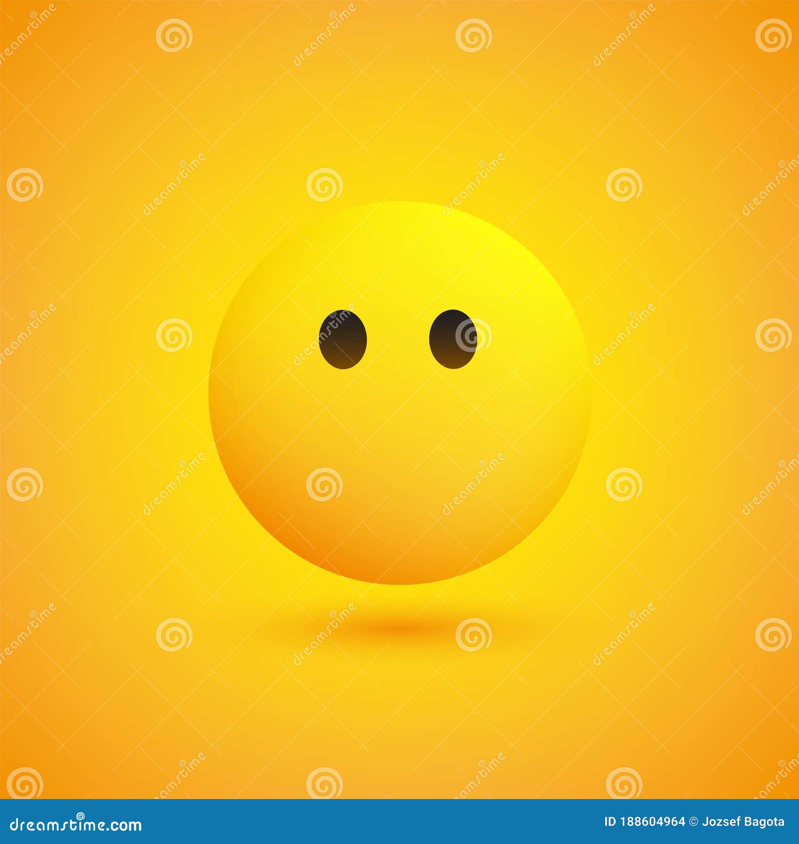 Mouthless Face - Emoticon in Front of a Yellow Background Stock Vector ...